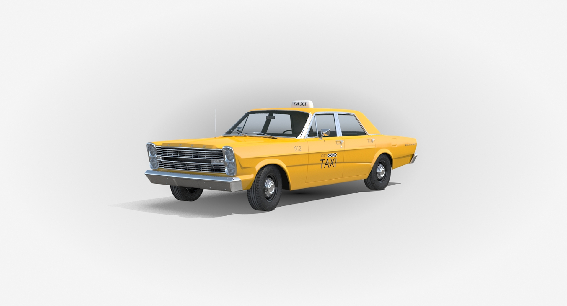 Galaxie 1966 Taxi 3D Model - TurboSquid 1261240
