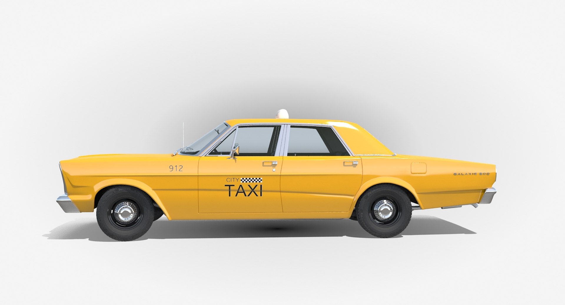 Galaxie 1966 Taxi 3D Model - TurboSquid 1261240