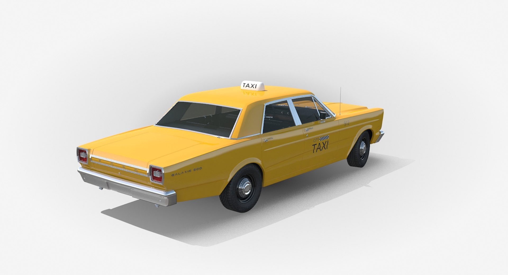 Galaxie 1966 Taxi 3D Model - TurboSquid 1261240