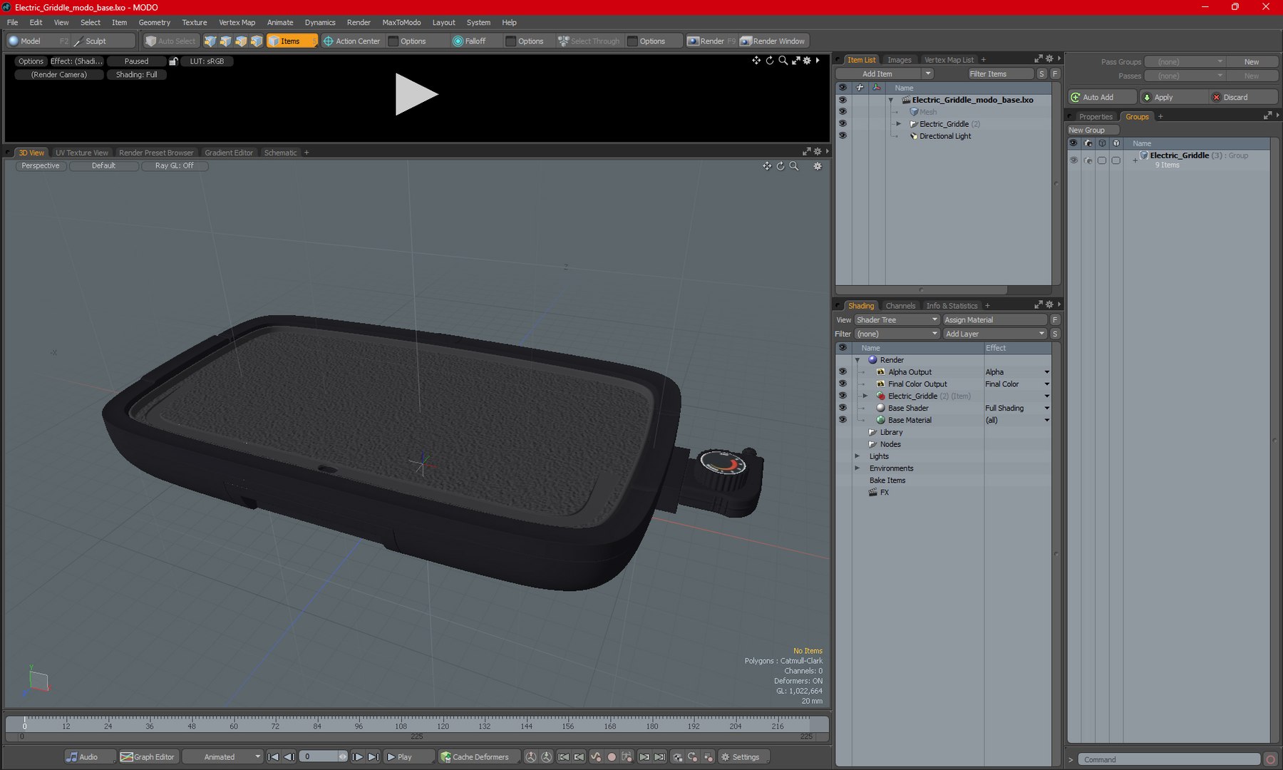 Electric Griddle 3D Model - TurboSquid 2194525