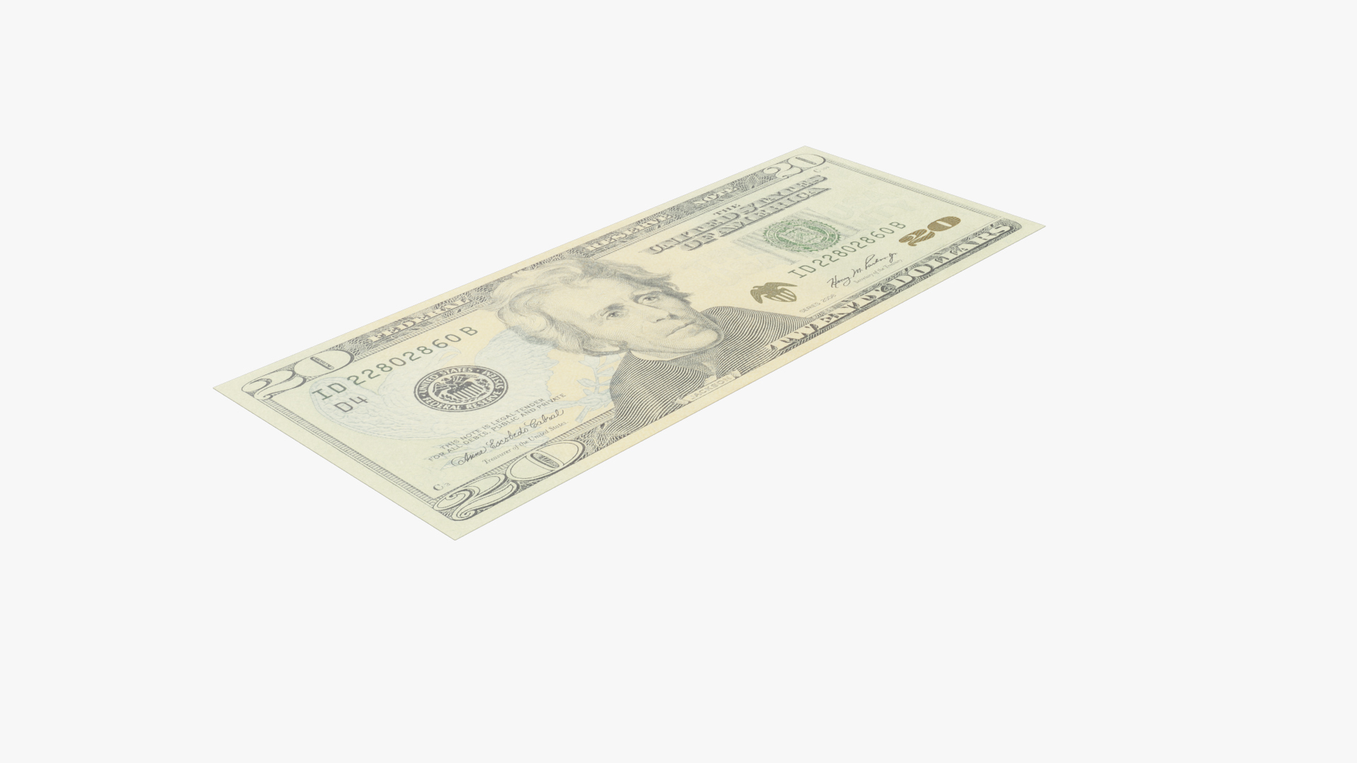 Dollar Bill 3D Model - TurboSquid 1534353