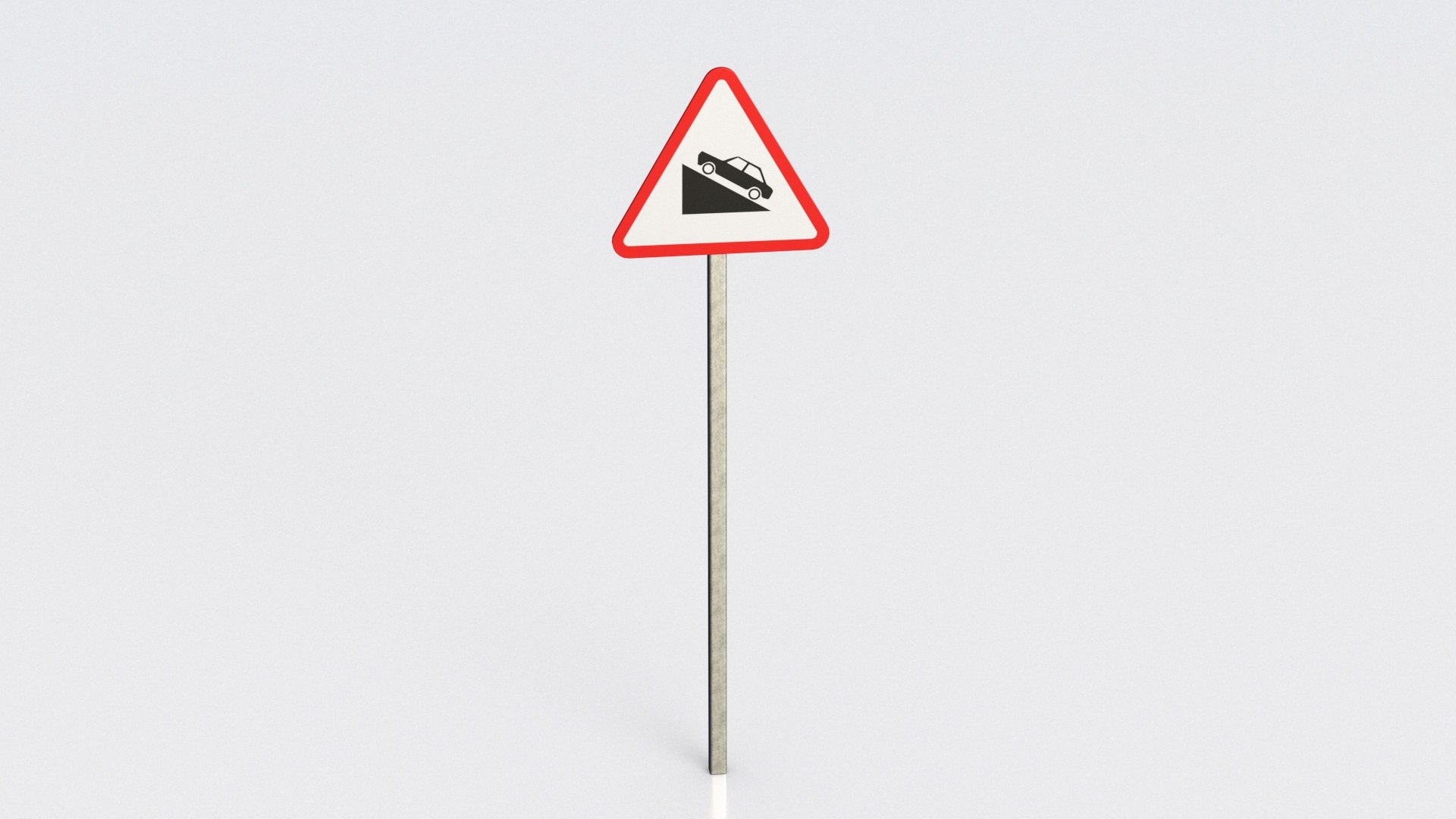 Steep-Rise-Sharp Road Sign Model - TurboSquid 2117358