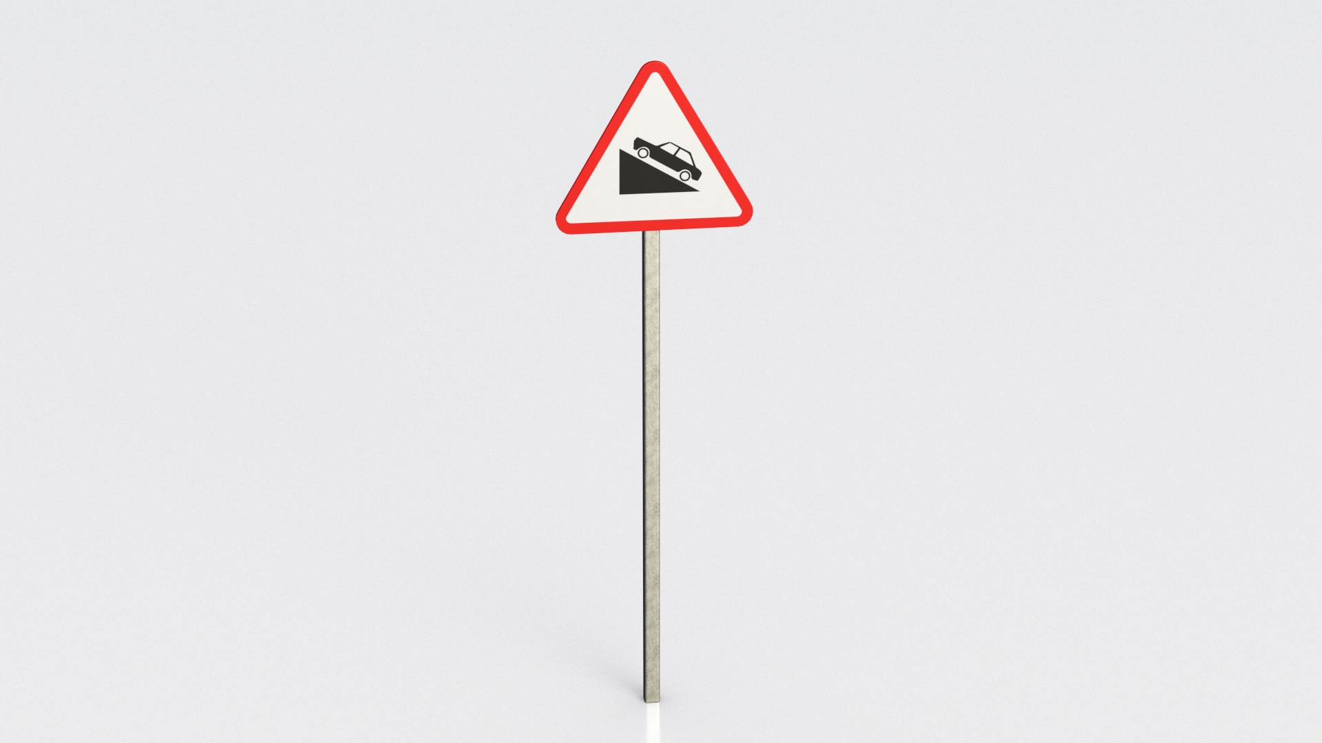 Steep-Rise-Sharp Road Sign Model - TurboSquid 2117358