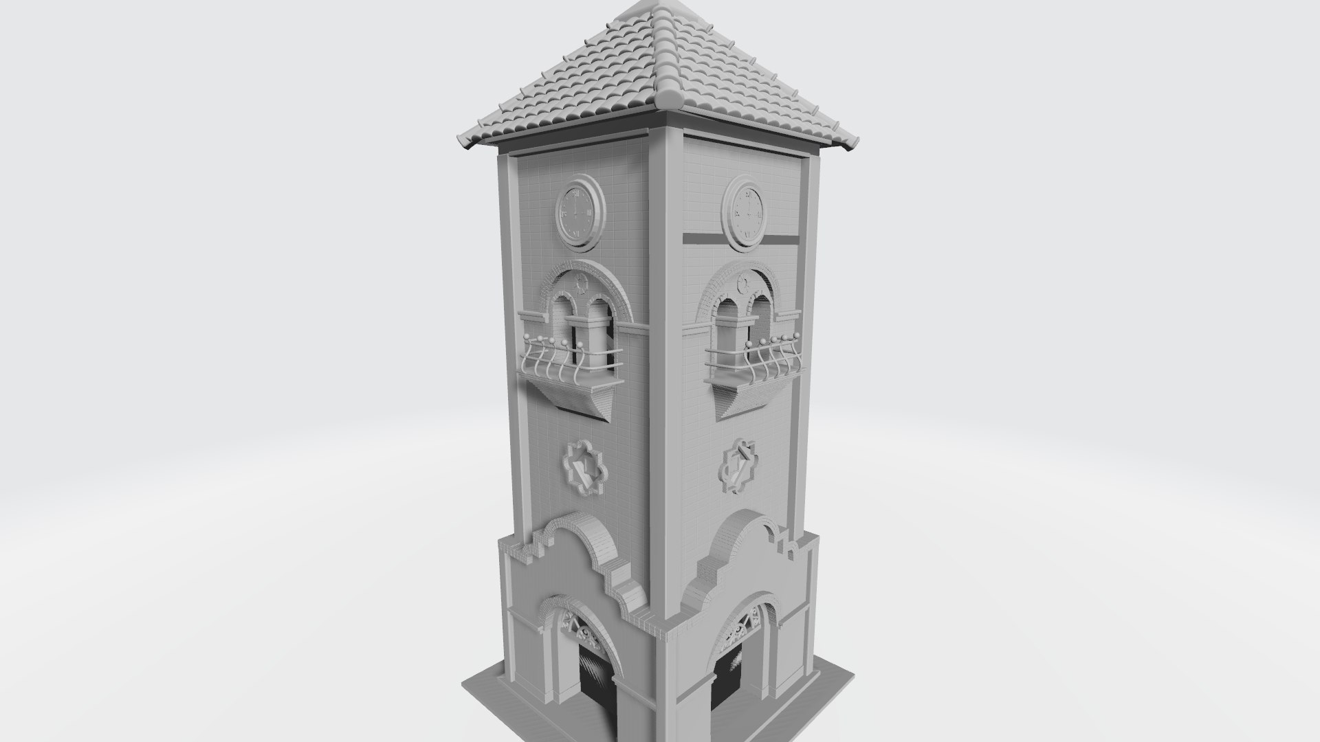 Clock Tower 3D Model - TurboSquid 1692801