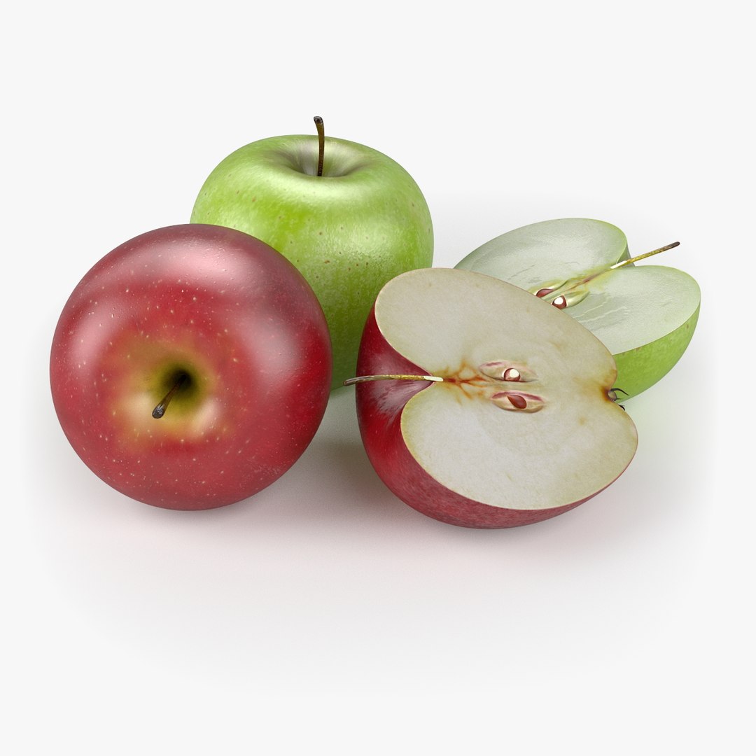 3d Realistic Apple Fruit Real Model
