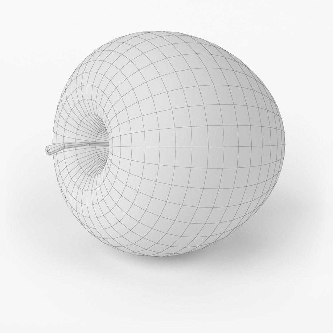 3d Realistic Apple Fruit Real Model