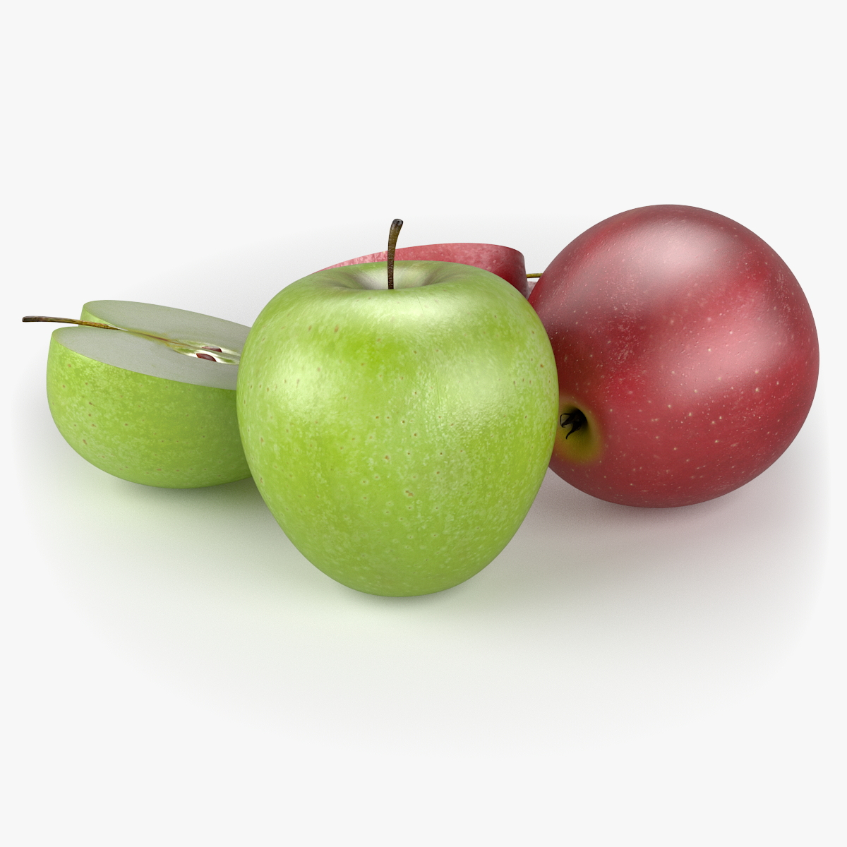 3d realistic apple fruit real model