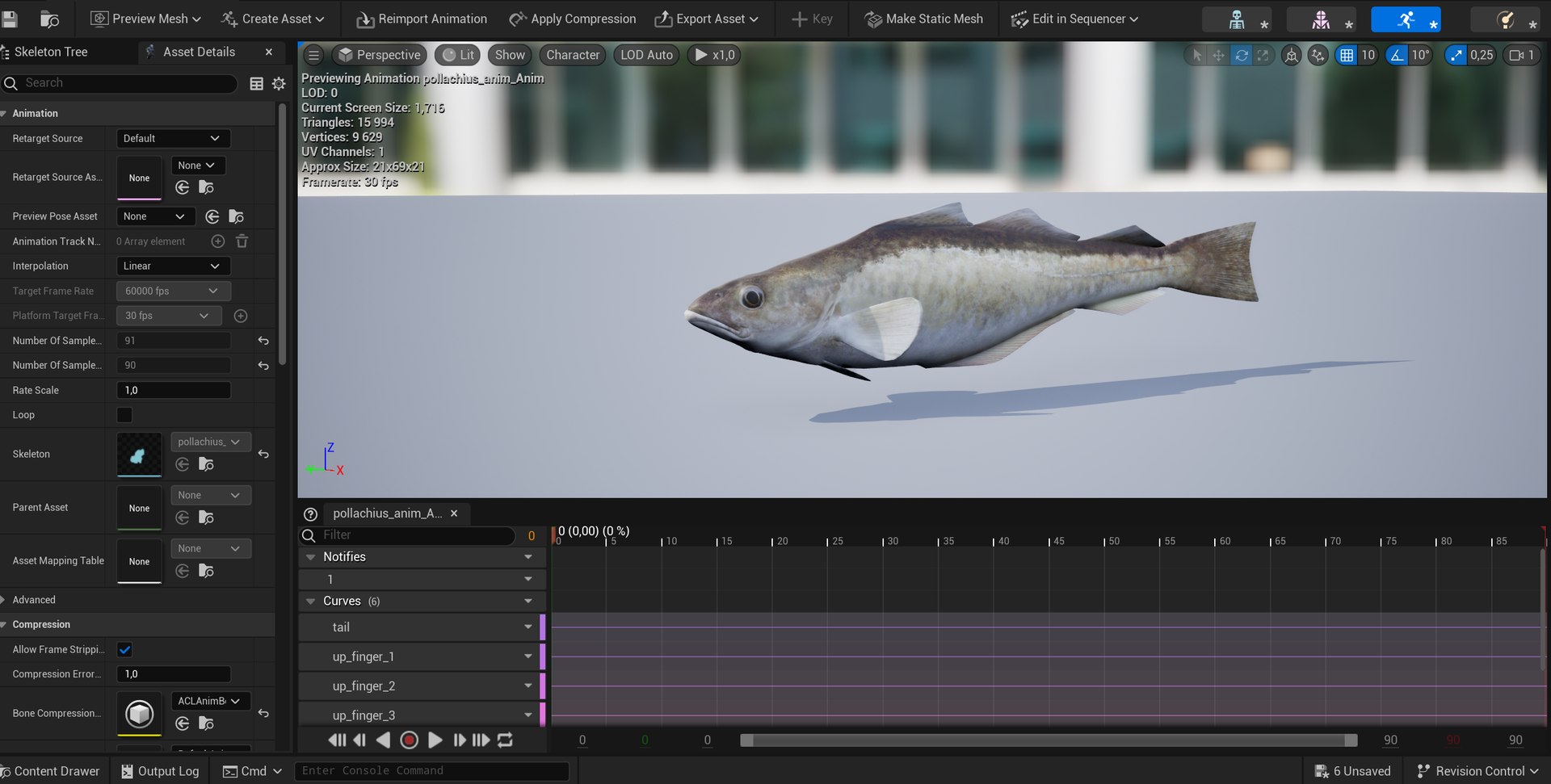 3D Pollock Animated - TurboSquid 2353008