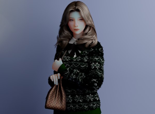 Realistic Girl V4 - Game Ready 3D 모델 - TurboSquid 2081061