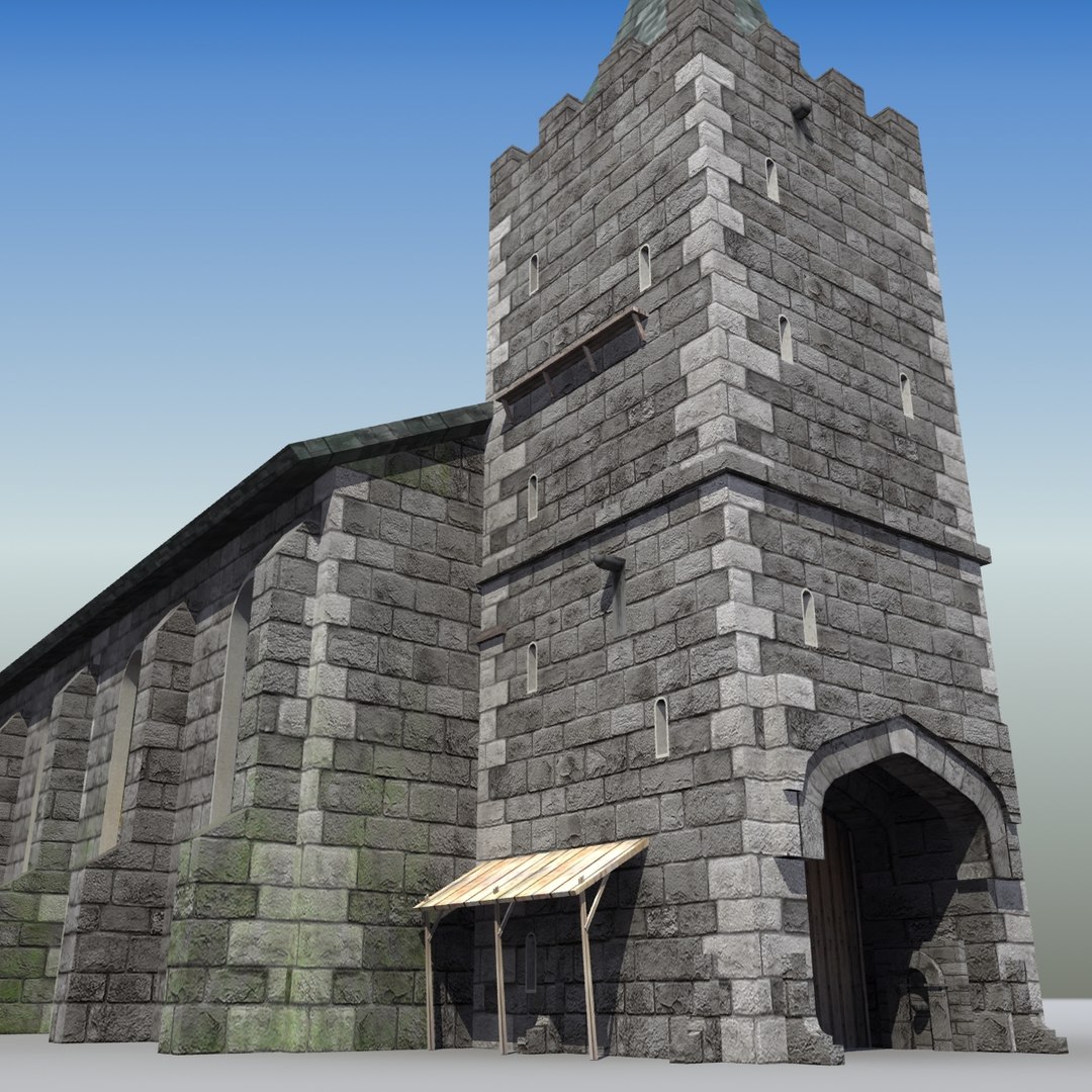 Old Medieval Church 3d Model