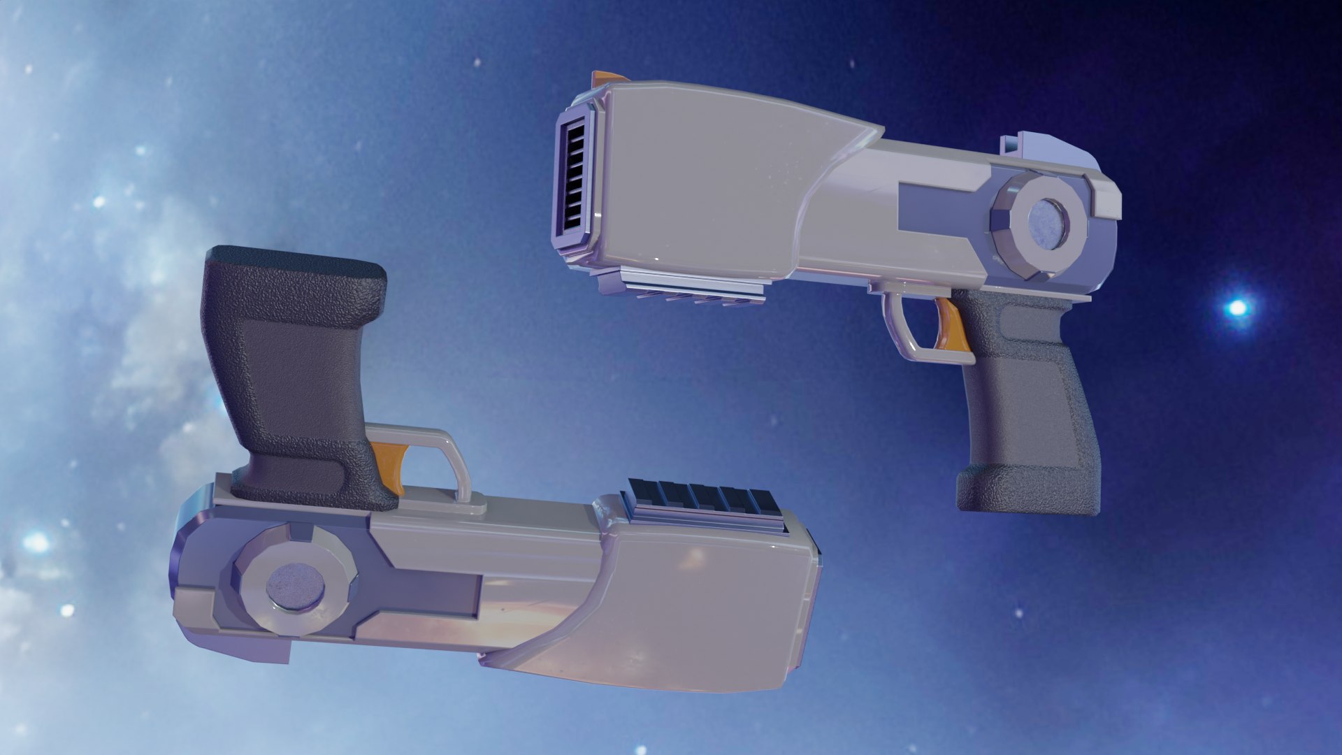 Sci-Fi Blaster Pistol Model - TurboSquid 2070518
