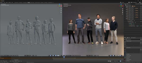 3D rigged animate crowd model - TurboSquid 1431937