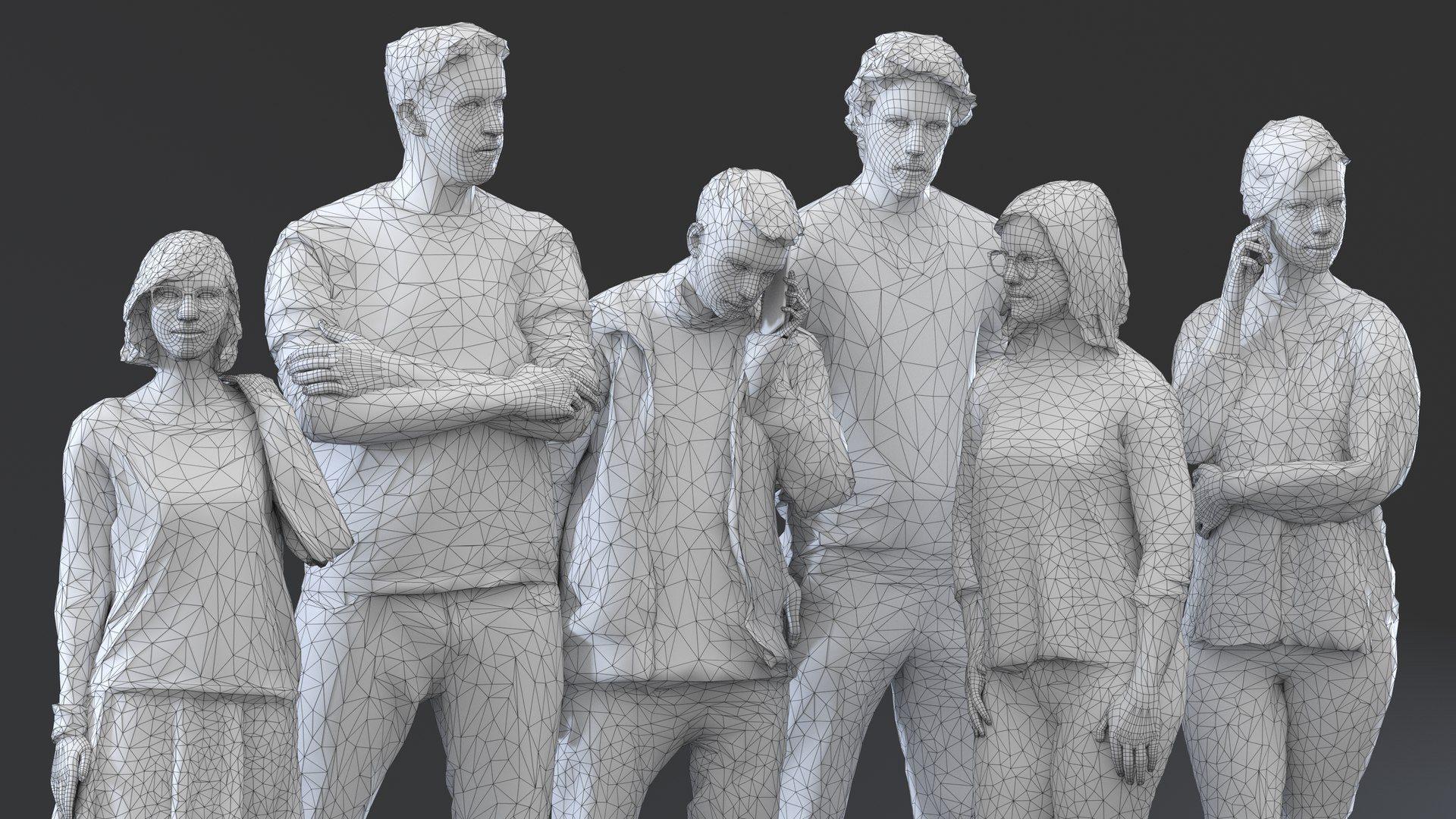 3D Rigged Animate Crowd Model - TurboSquid 1431937
