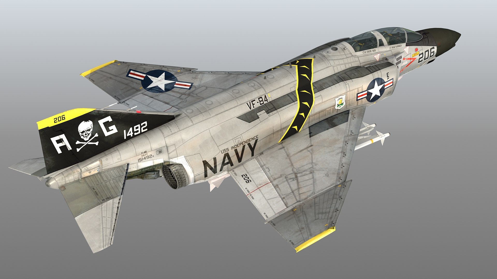F4 BN Phantom II Jolly Rogers VF-84 Model - TurboSquid 1779082