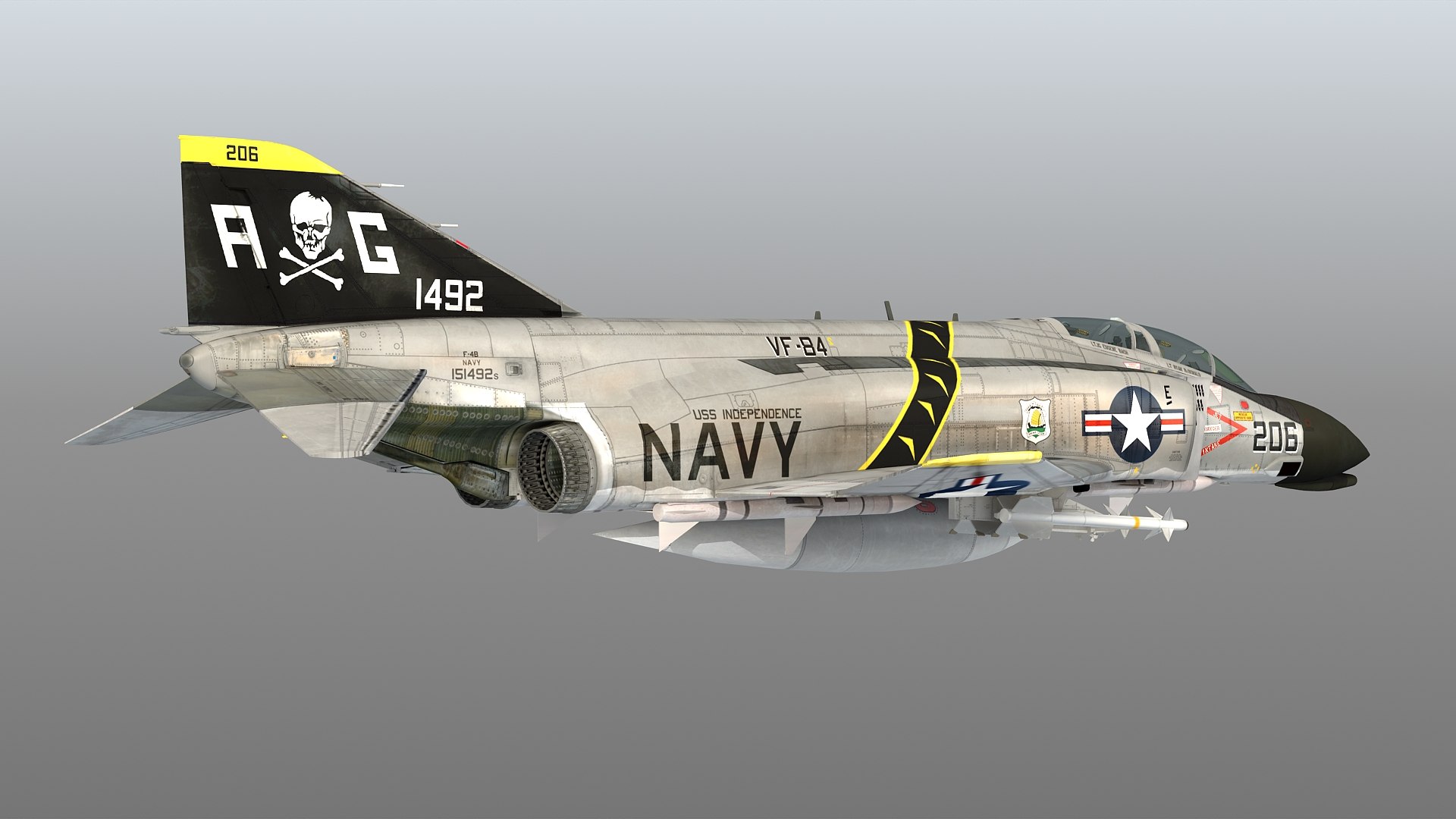 F4 BN Phantom II Jolly Rogers VF-84 Model - TurboSquid 1779082