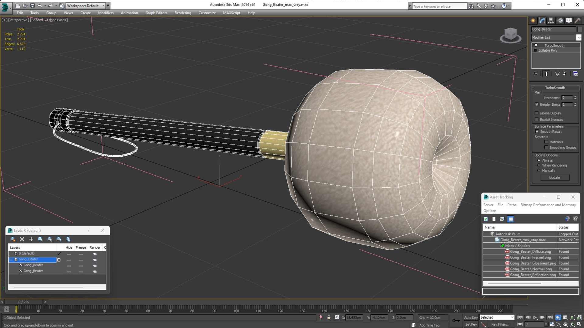 Gong Beater Model - TurboSquid 2180880