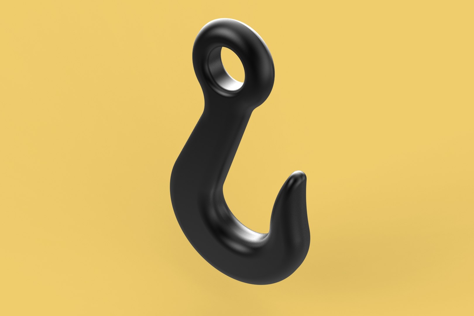 STANDARD EYE HOOK FORGED SINGLE LIFTING CRANE HOOKS HOIST TON 3D Model ...