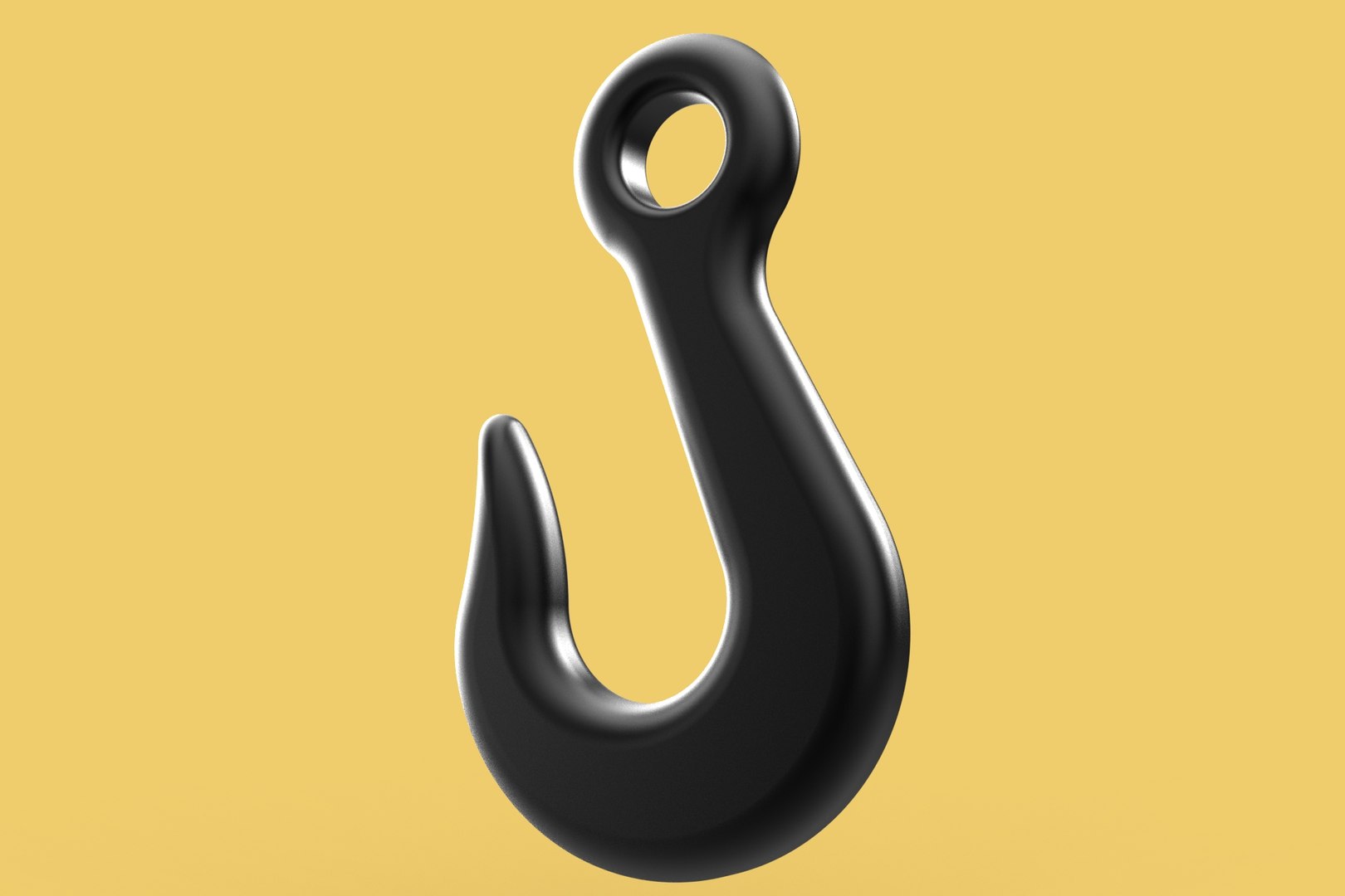 STANDARD EYE HOOK FORGED SINGLE LIFTING CRANE HOOKS HOIST TON 3D Model ...