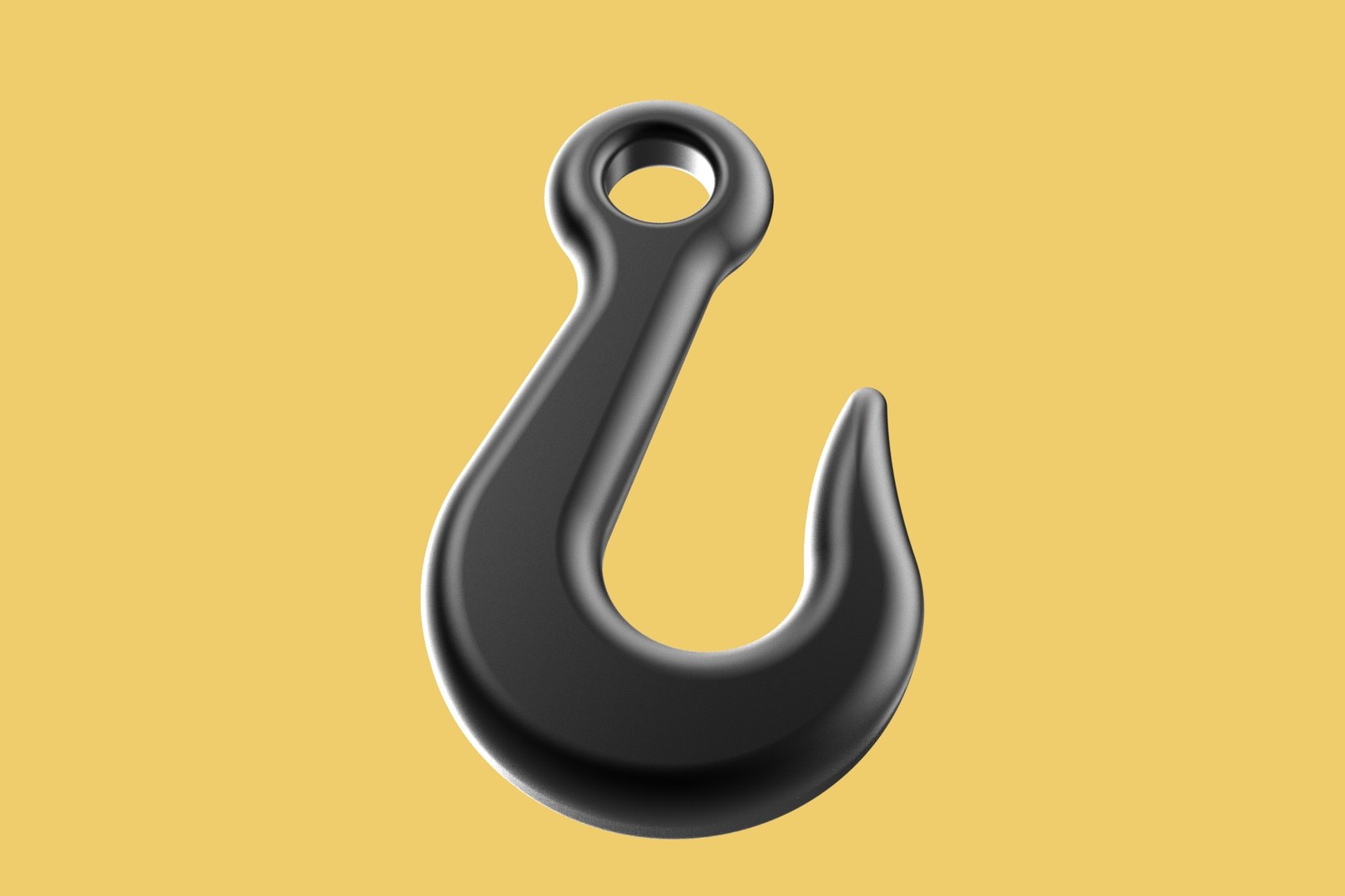 STANDARD EYE HOOK FORGED SINGLE LIFTING CRANE HOOKS HOIST TON 3D Model ...