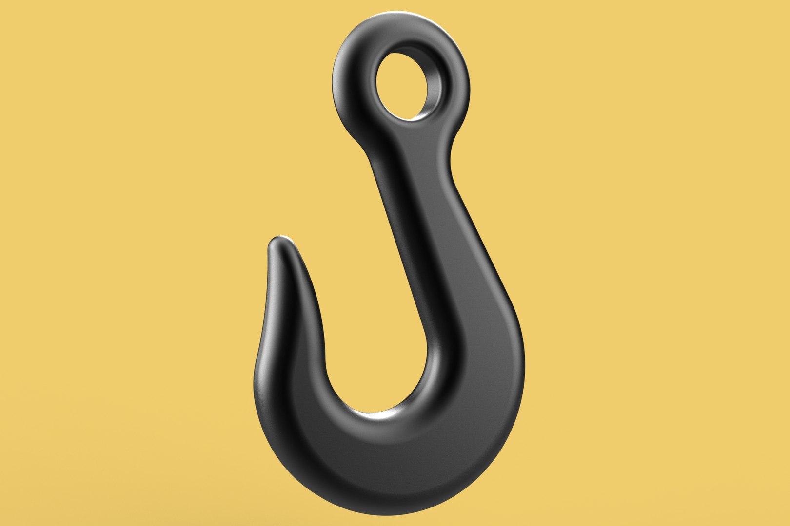 STANDARD EYE HOOK FORGED SINGLE LIFTING CRANE HOOKS HOIST TON 3D Model ...