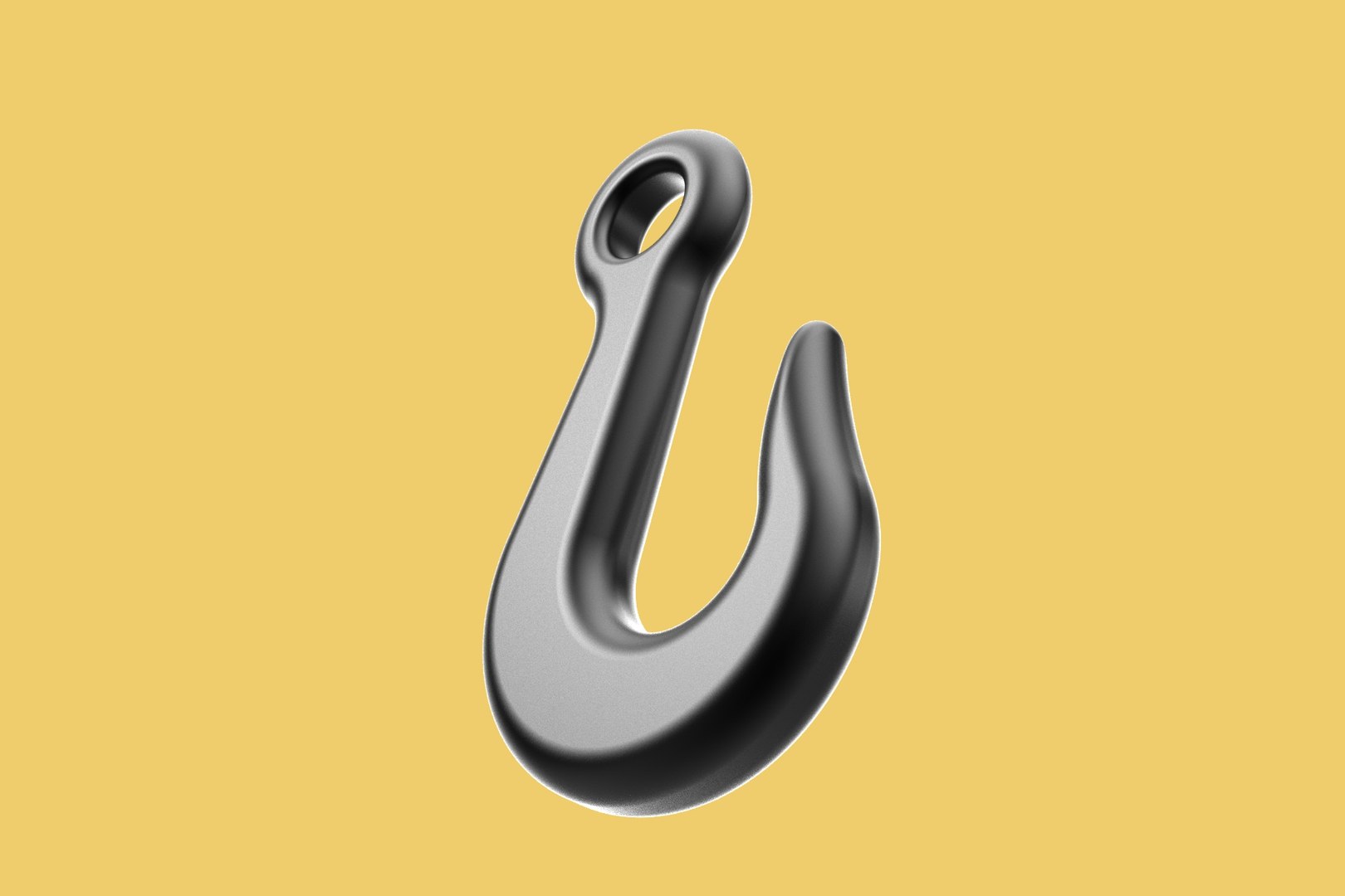 STANDARD EYE HOOK FORGED SINGLE LIFTING CRANE HOOKS HOIST TON 3D Model ...