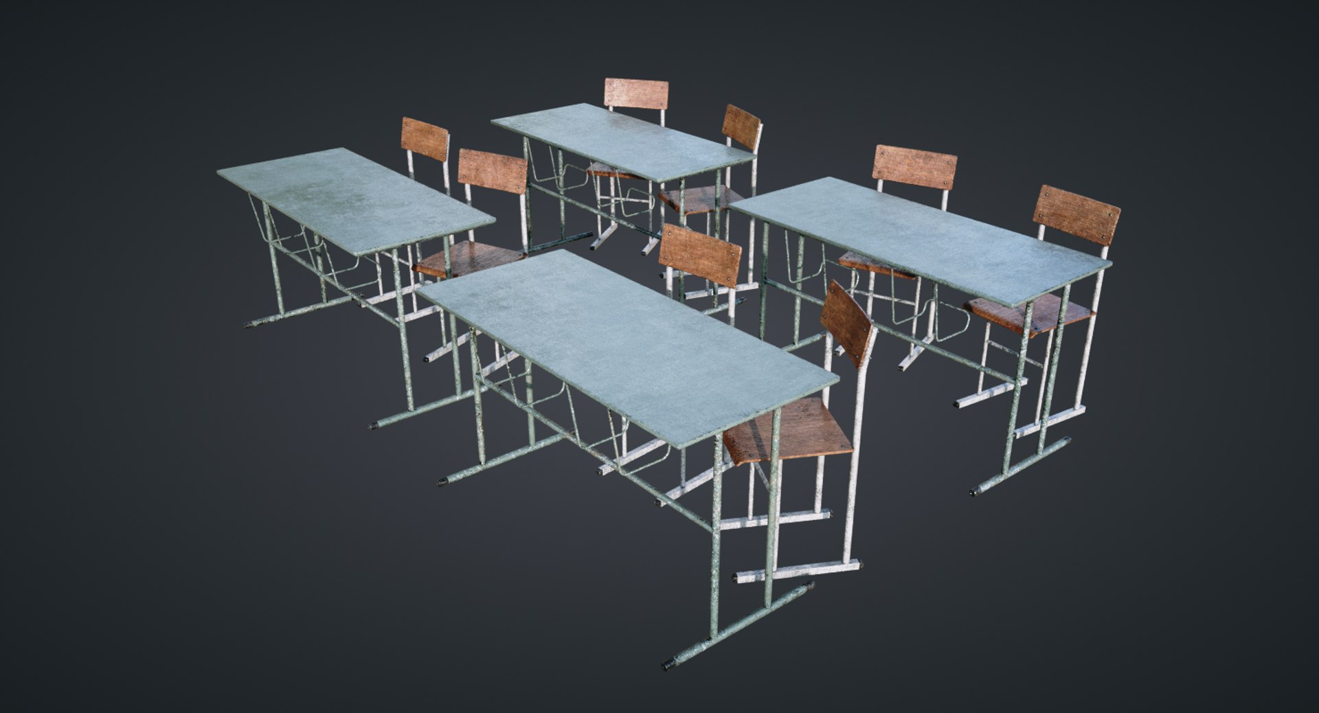 Ready Classroom Chairs New 3D Model - TurboSquid 1431269