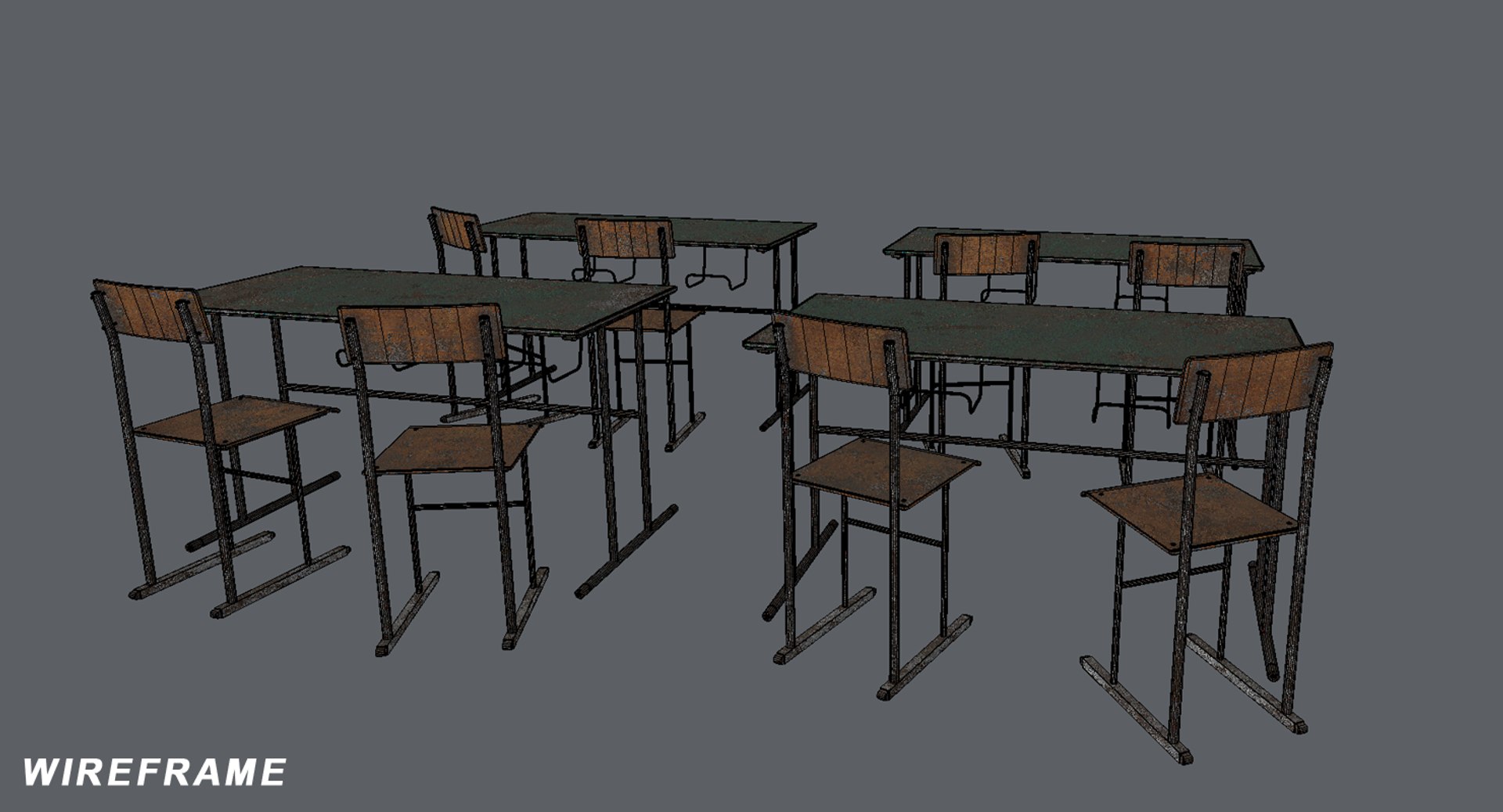 Ready Classroom Chairs New 3D Model - TurboSquid 1431269