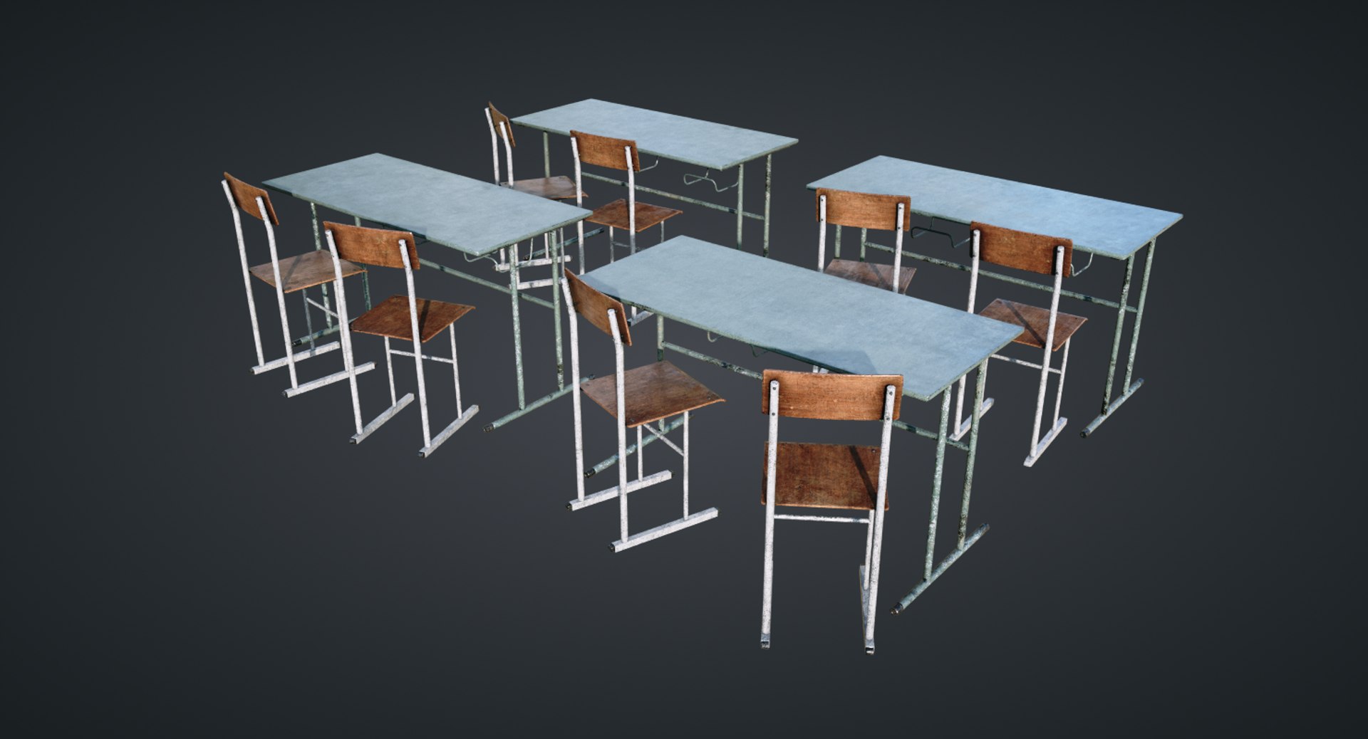 Ready Classroom Chairs New 3D Model - TurboSquid 1431269