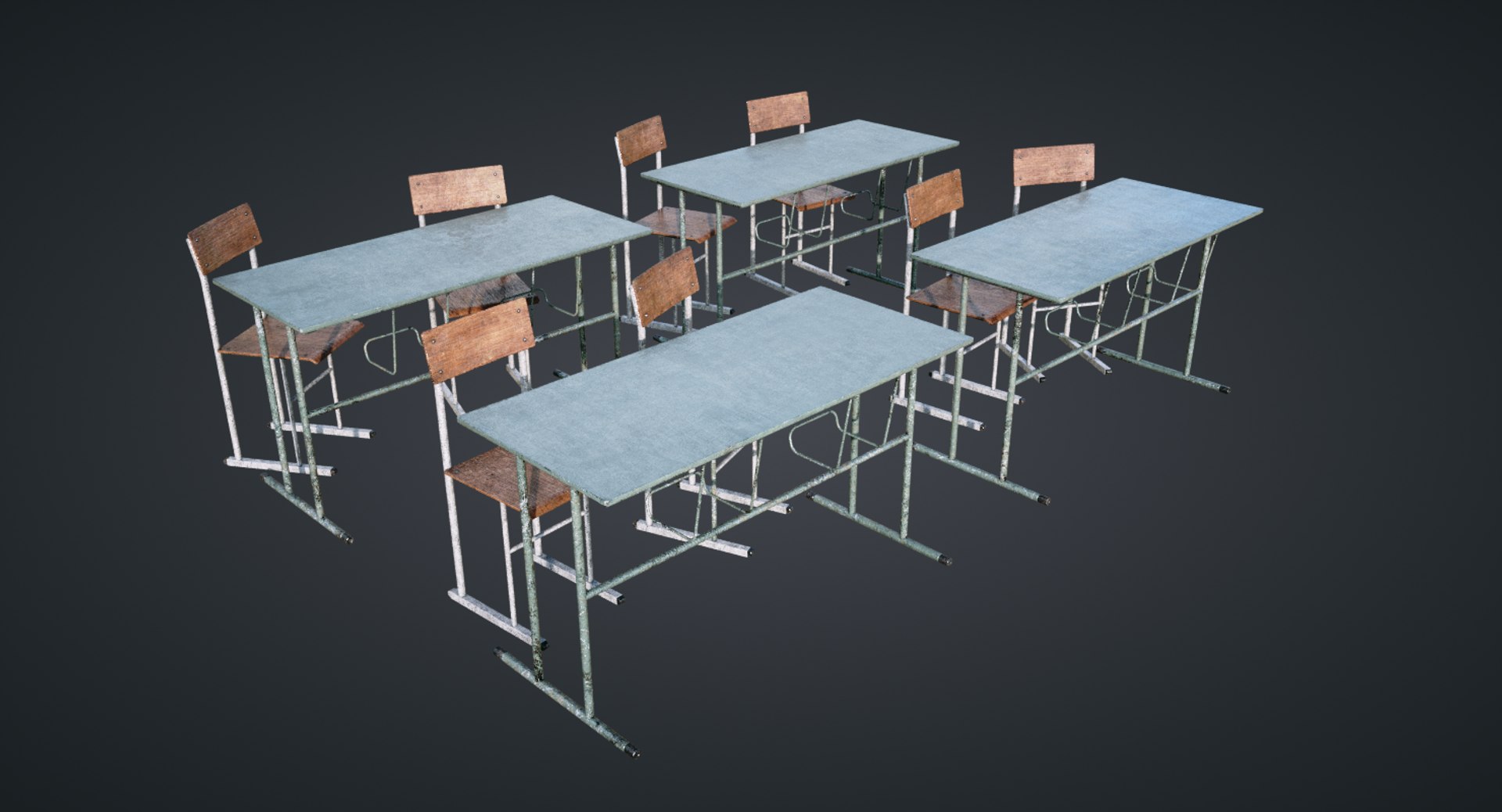 Ready Classroom Chairs New 3D Model - TurboSquid 1431269