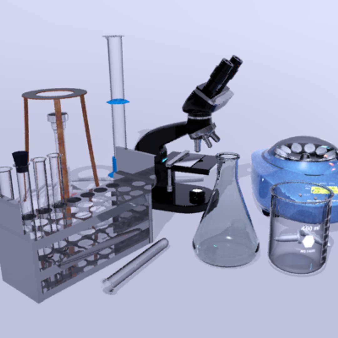 Science Lab Equipment Microscope 3d Model
