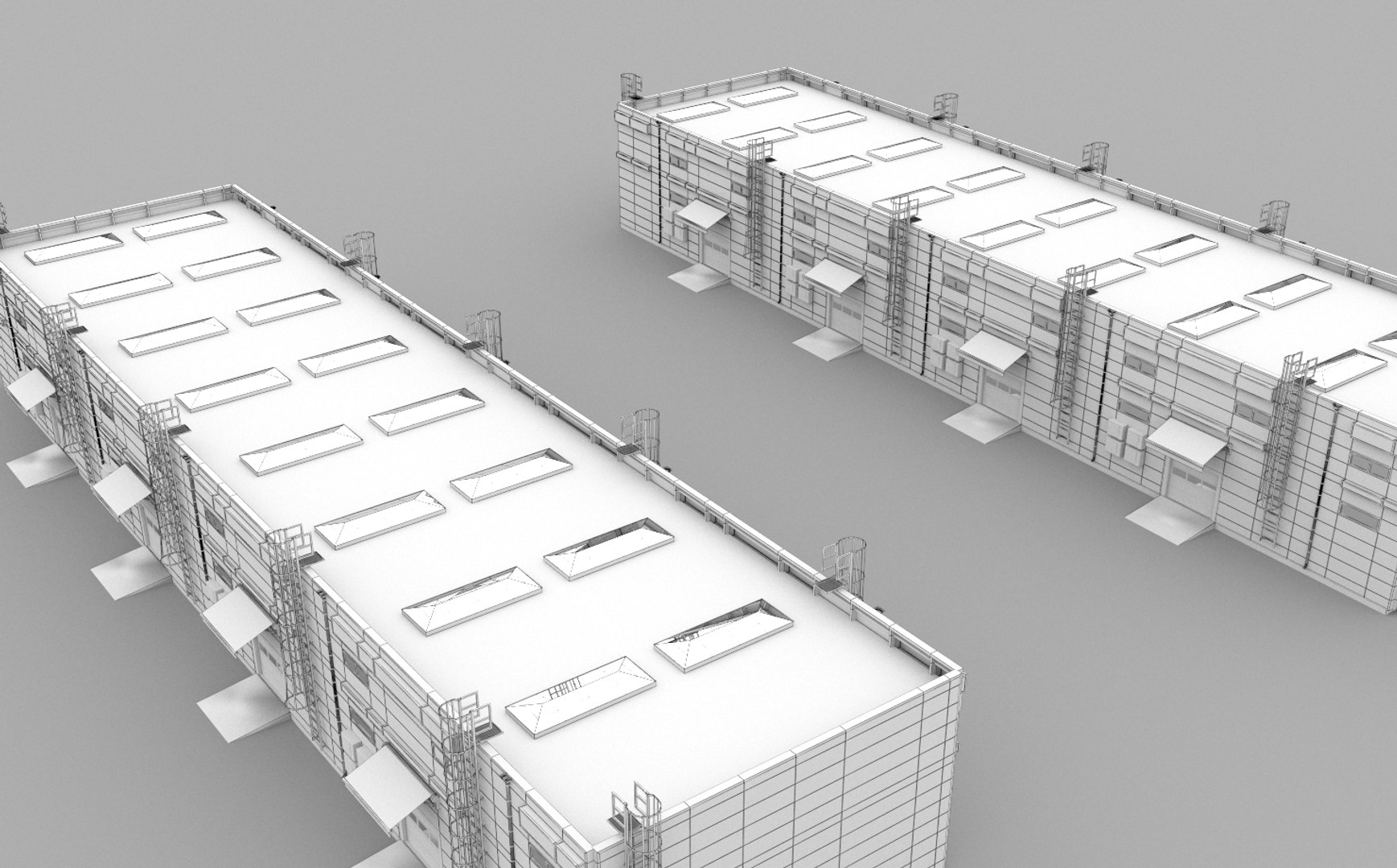 3D Factory Warehouse Hangar Model - TurboSquid 1278468