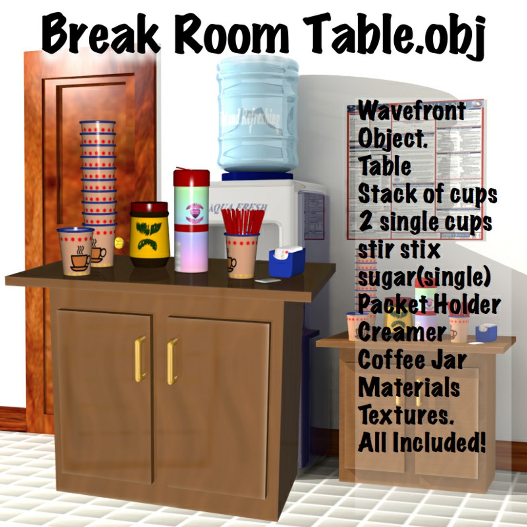 3d Model Break Room Table