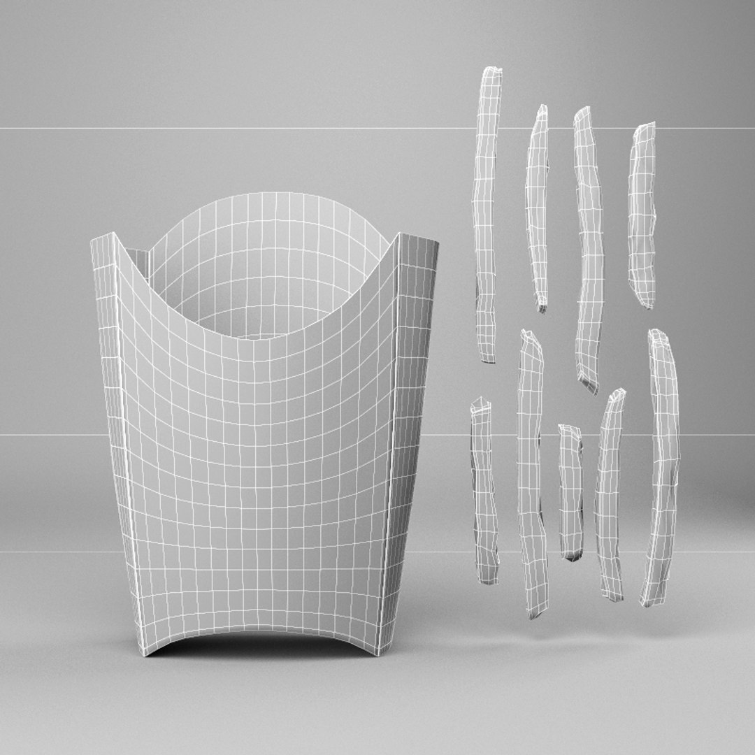 3d Model Of French Fries