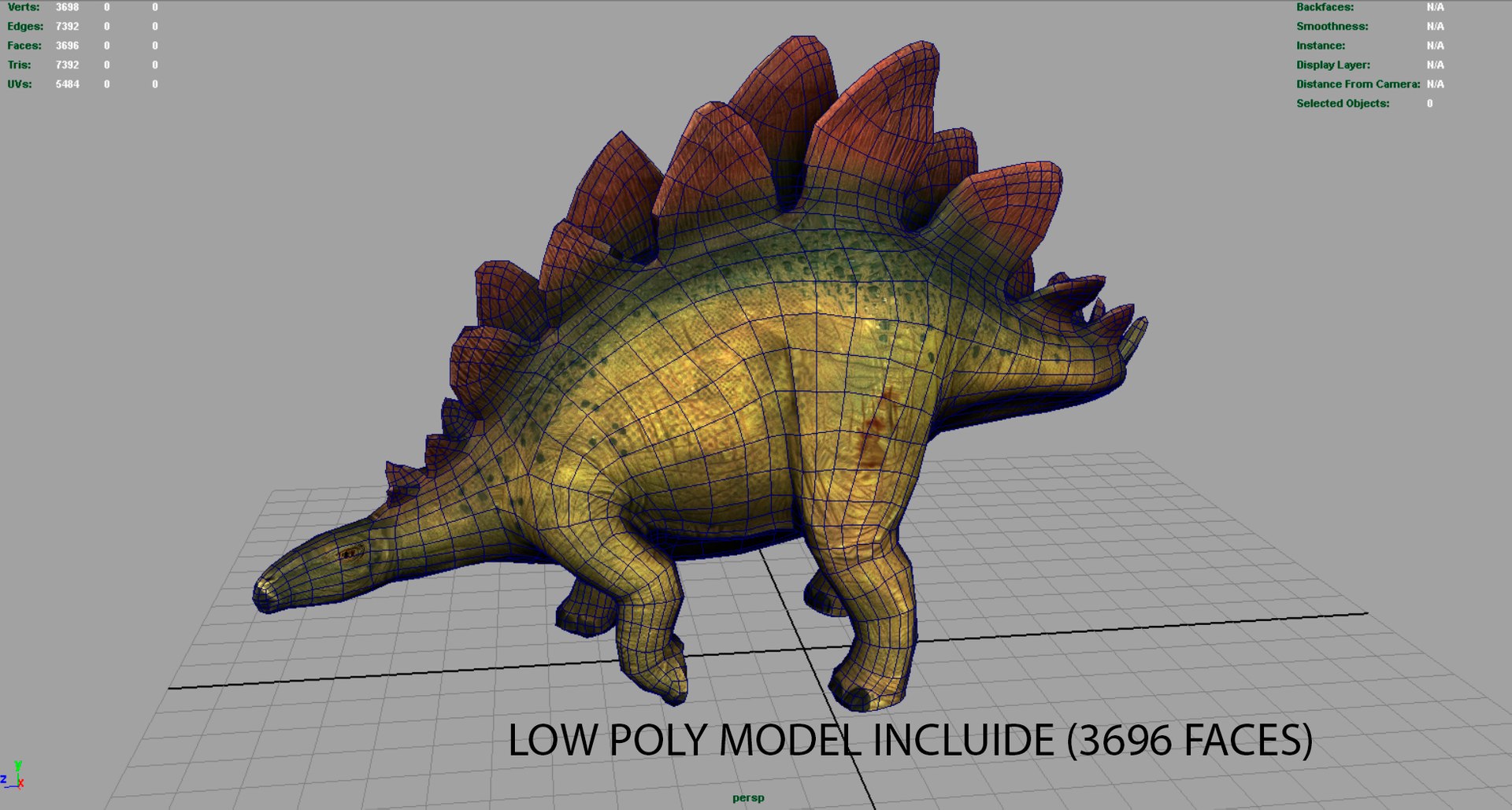 3D model stegosaurus - TurboSquid 1397935