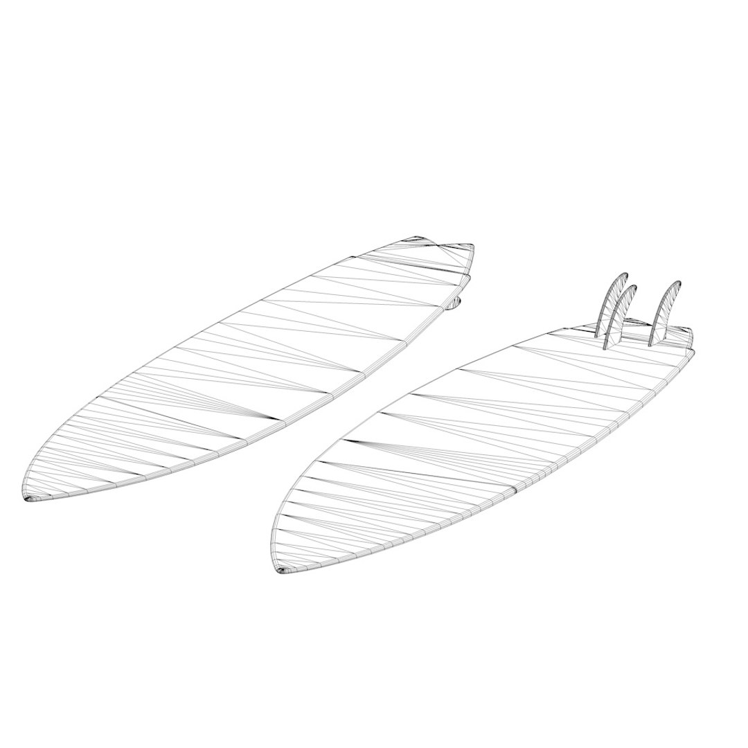 Surf Surfboard 3d Model
