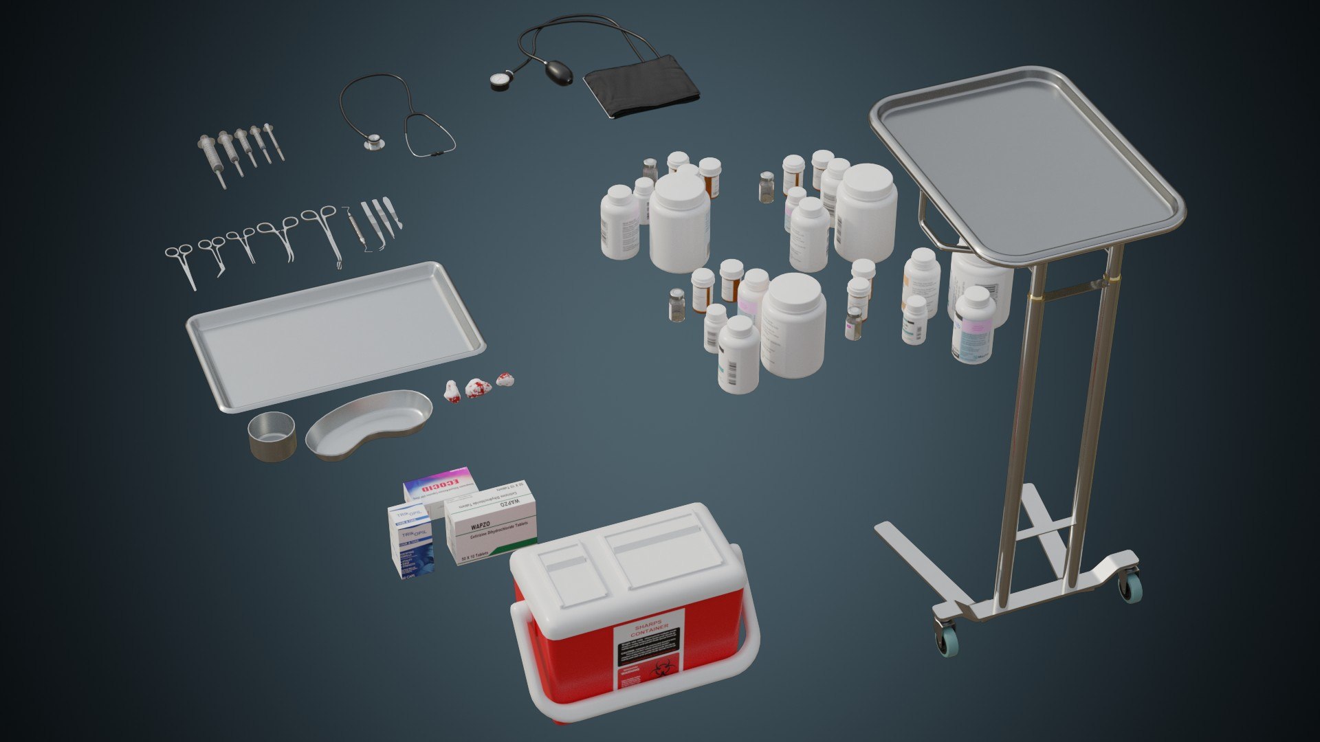 Hospital Props Collection 3A 3D - TurboSquid 2105106
