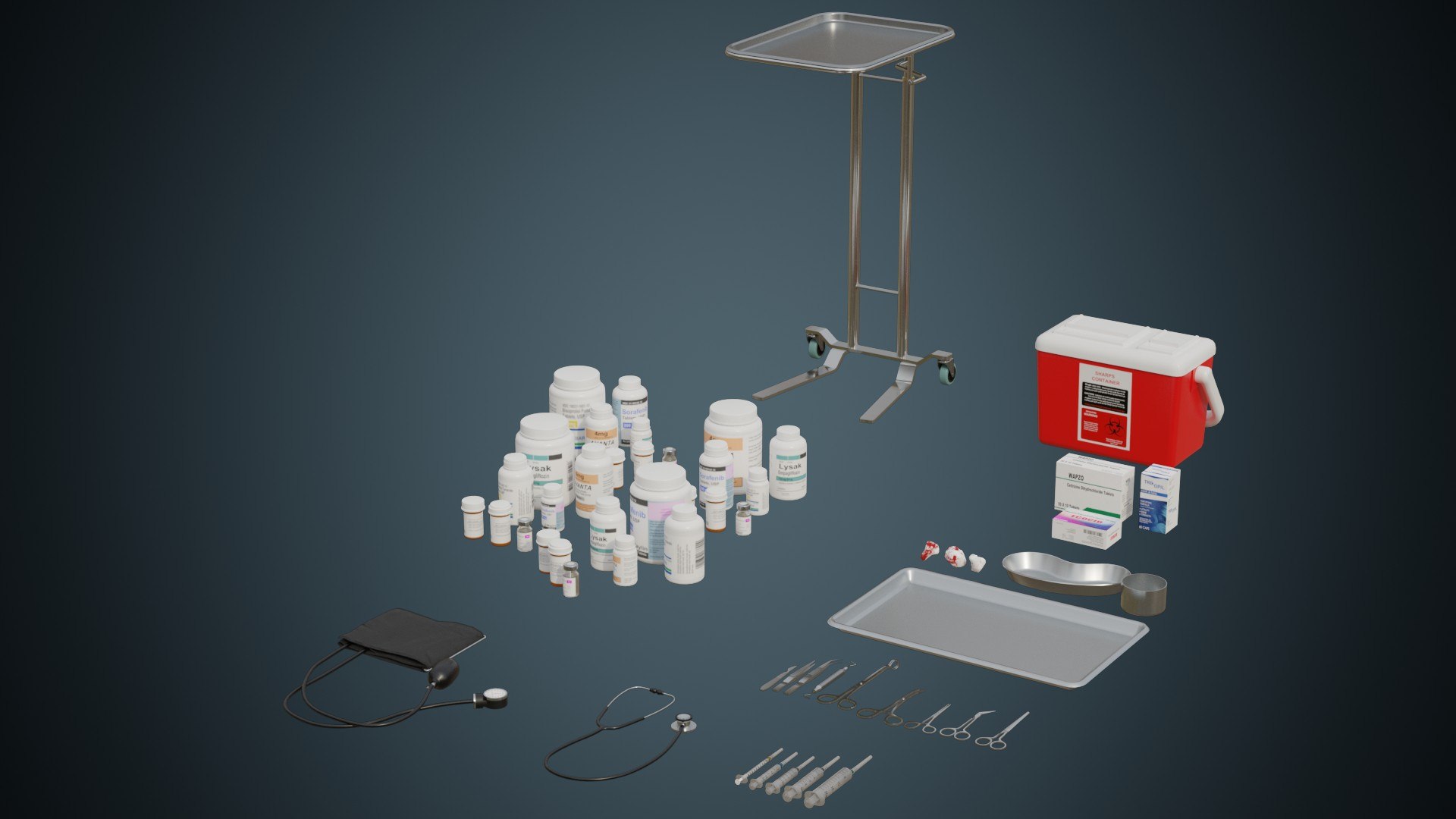 Hospital Props Collection 3A 3D - TurboSquid 2105106