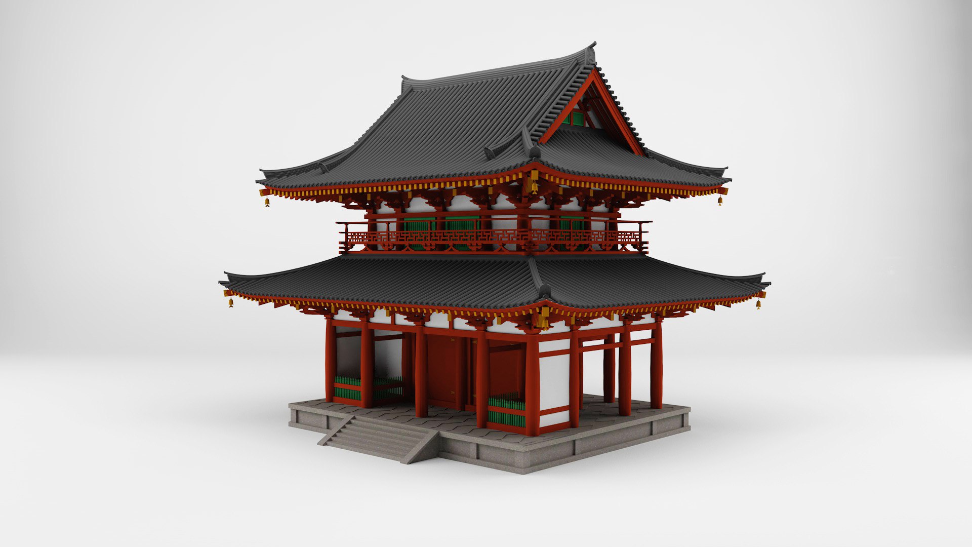 Asian Pagoda 3D Model - TurboSquid 1955503