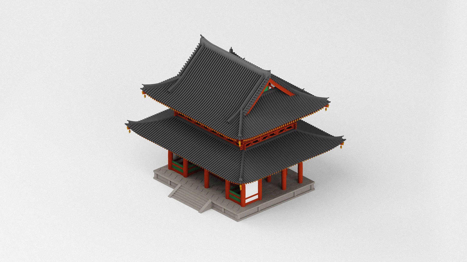 Asian Pagoda 3D Model - TurboSquid 1955503