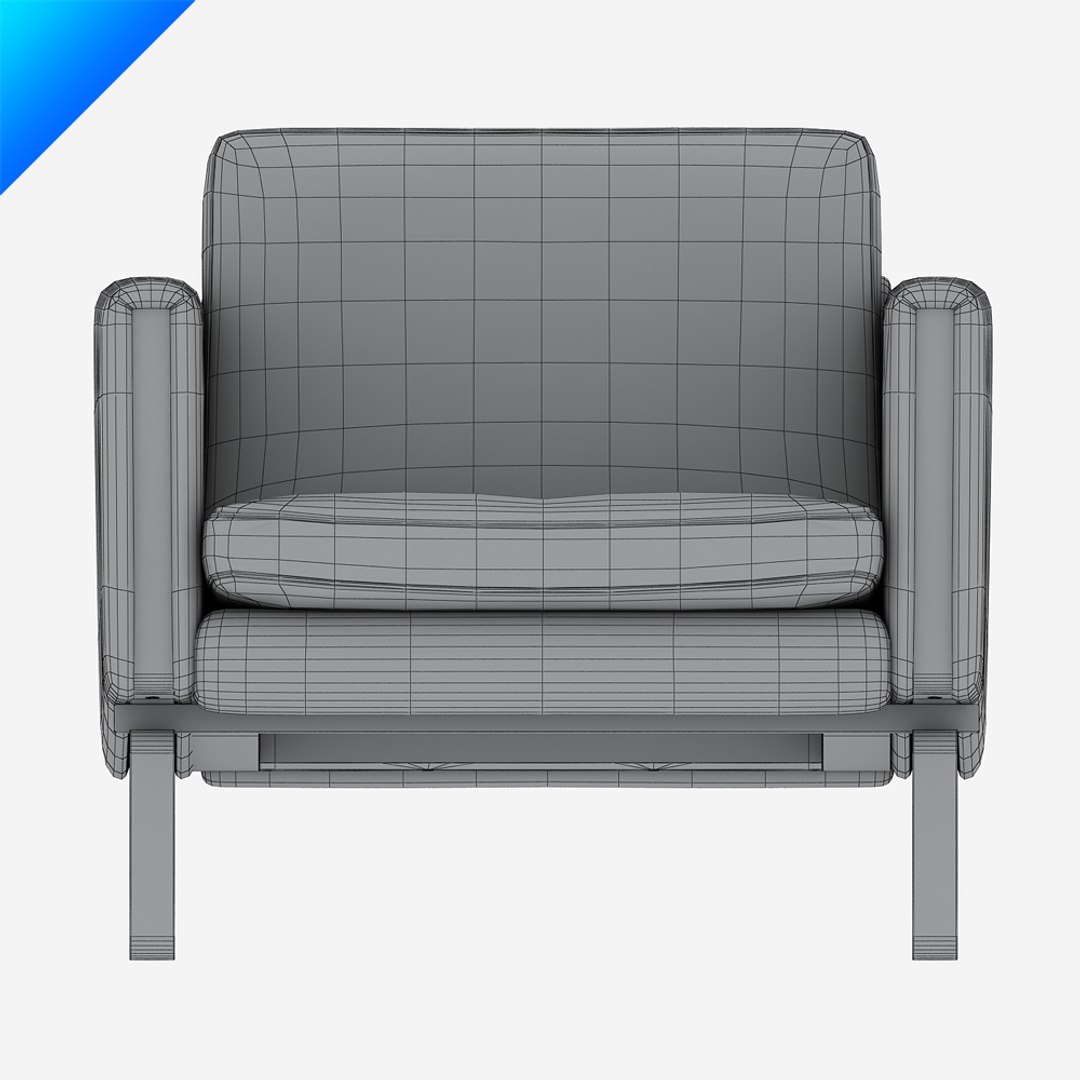 Ch101 Lounge Chair Hans Wegner 3d Obj