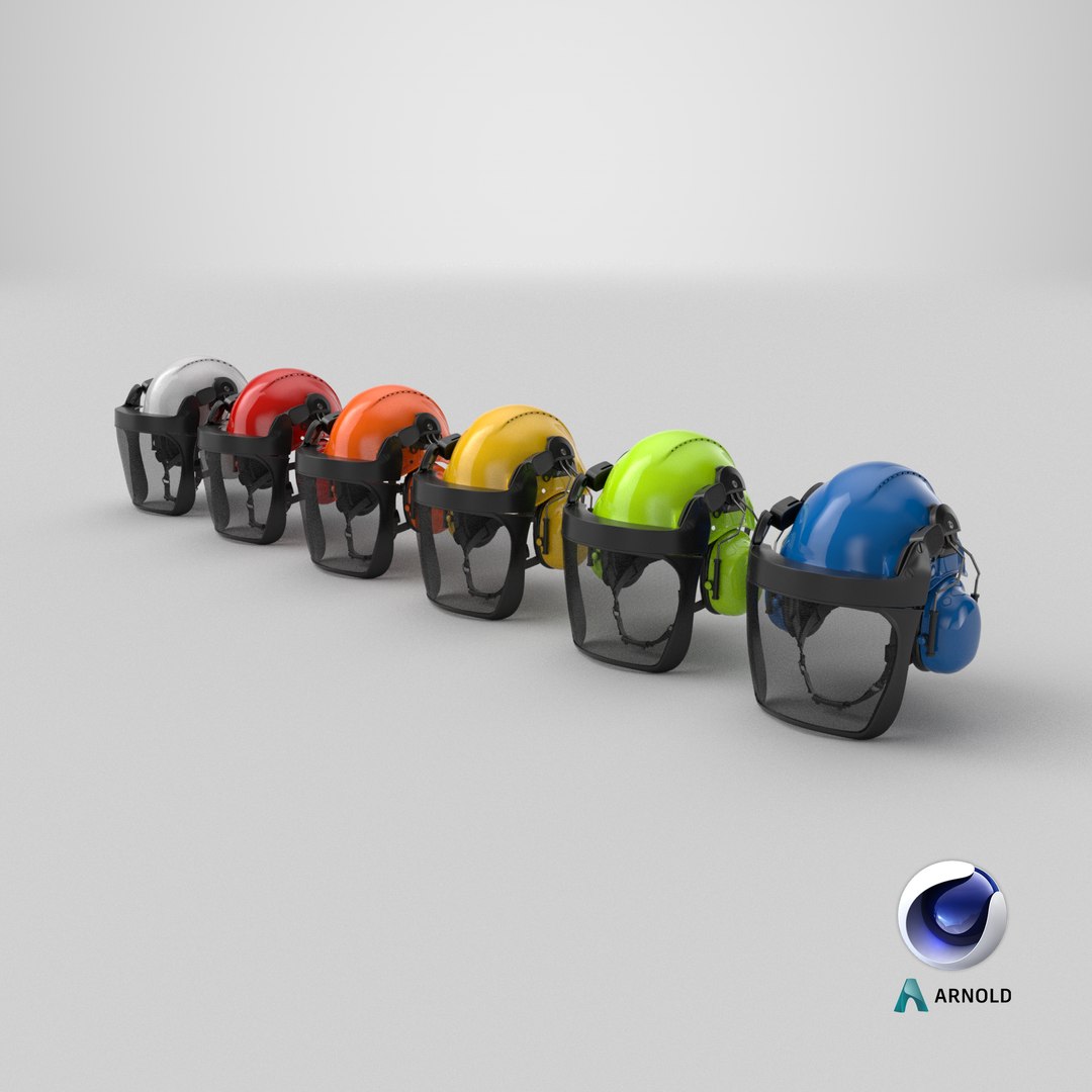 3D Model Construction Helmet 6 Colors - TurboSquid 2317530