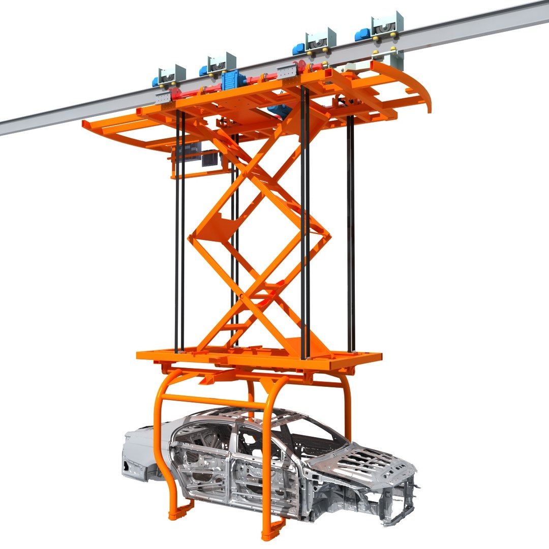 Conveyor Assembly Cars 3D Model - TurboSquid 2291344