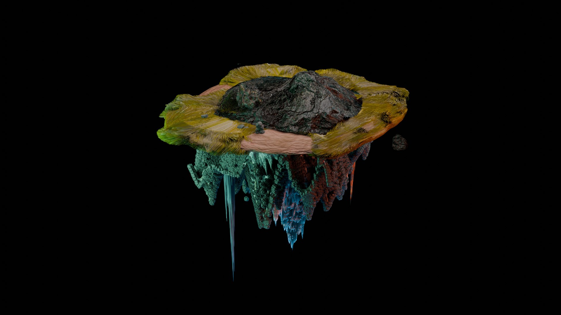 3D Floating Island Model - TurboSquid 2229789