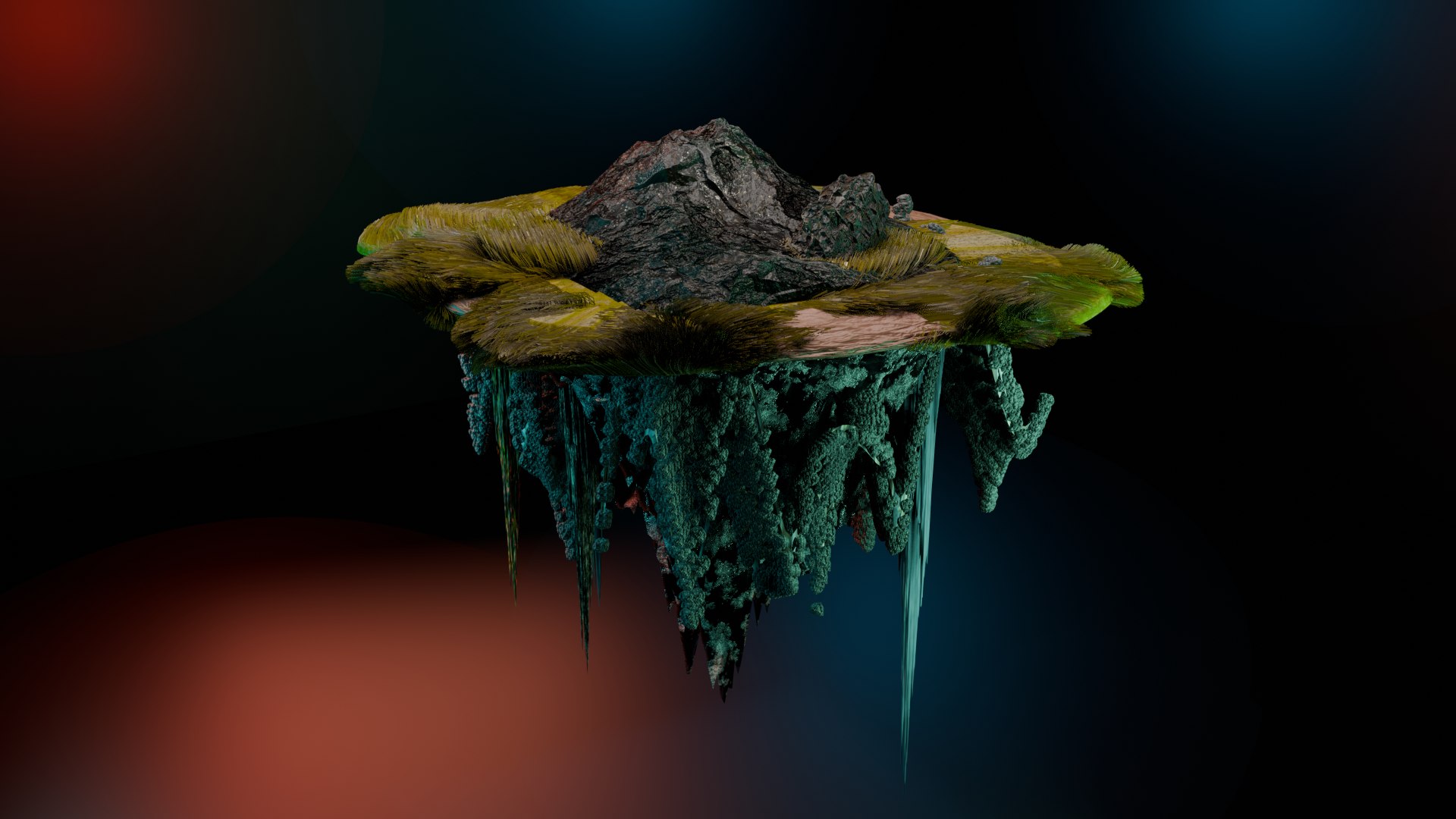 3D Floating Island Model - TurboSquid 2229789