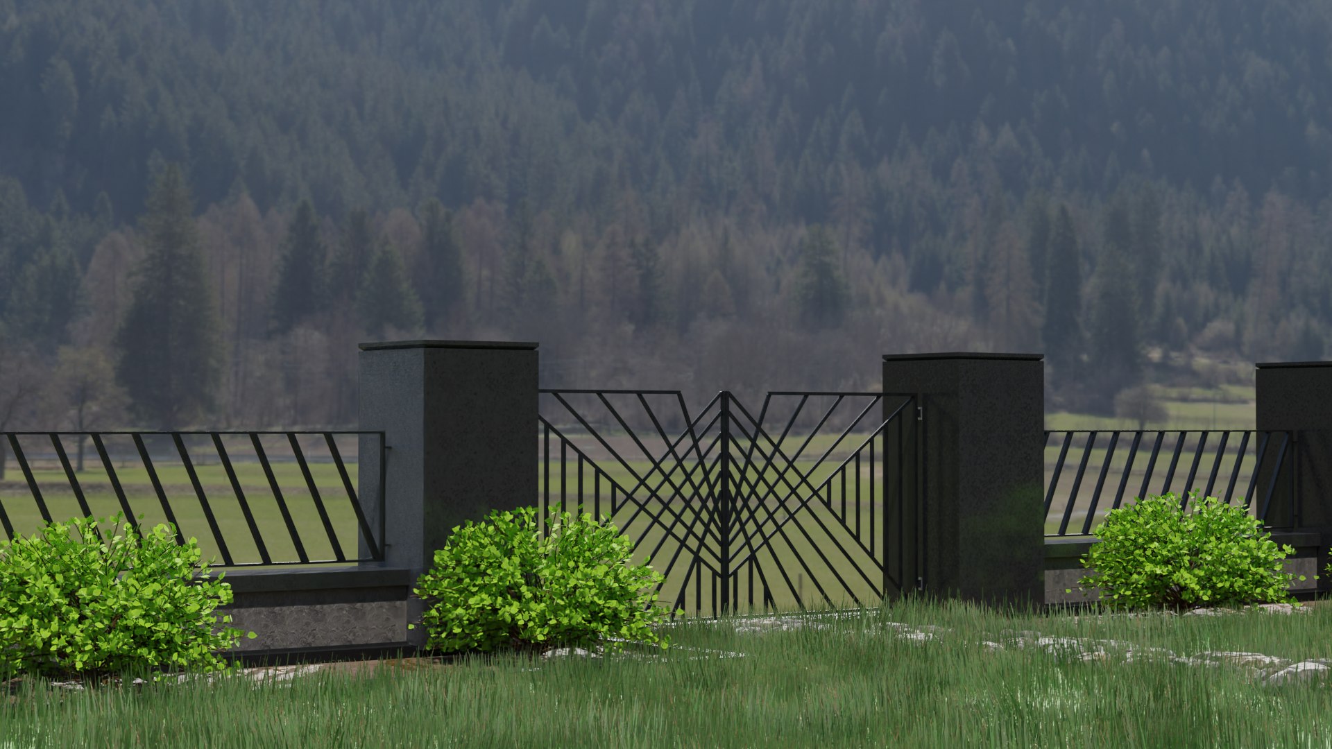 Low-Poly Realistic Fence 6 - With Materials 3D model - TurboSquid 2113958
