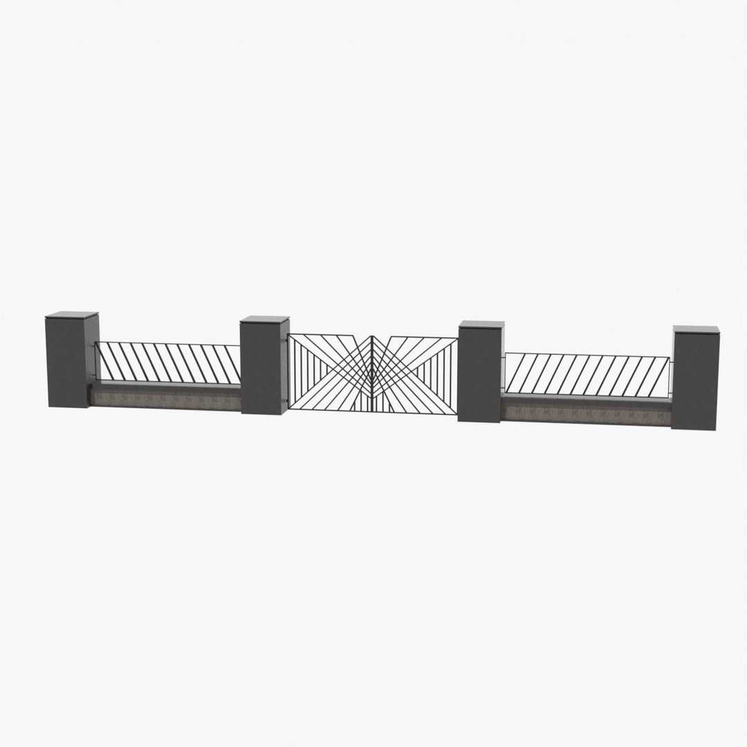 Low-Poly Realistic Fence 6 - With Materials 3D model - TurboSquid 2113958