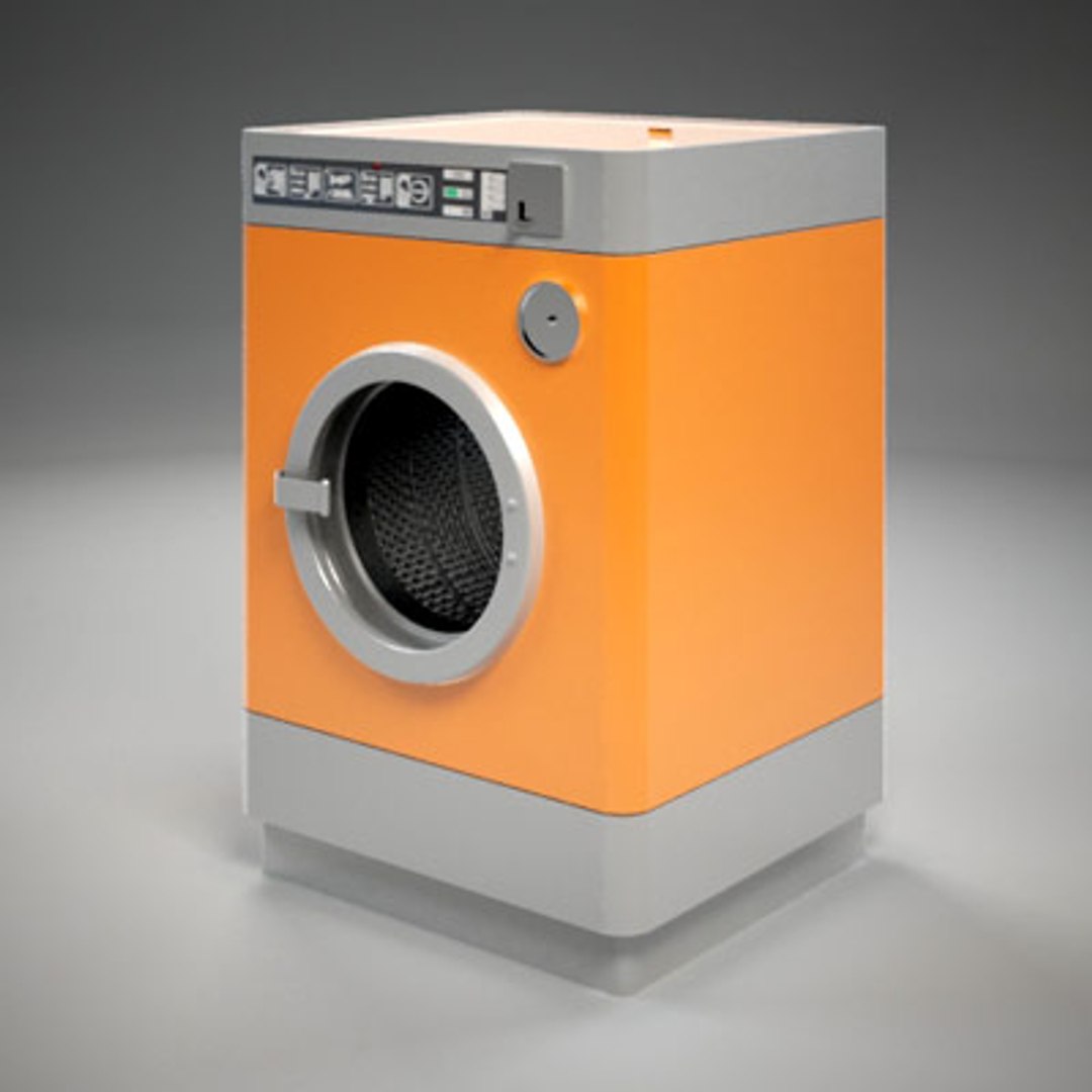 Public Laundry Machine 3d Model