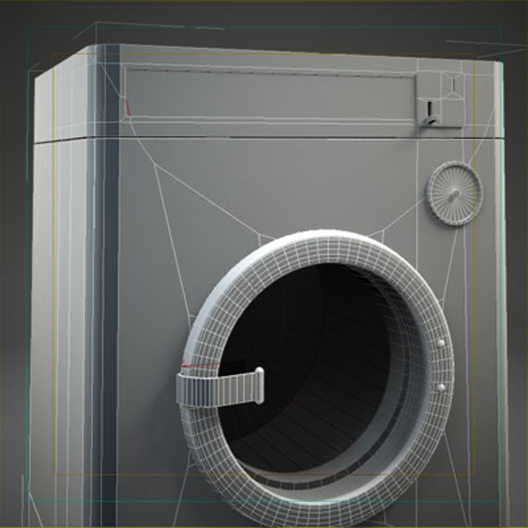 Public Laundry Machine 3d Model