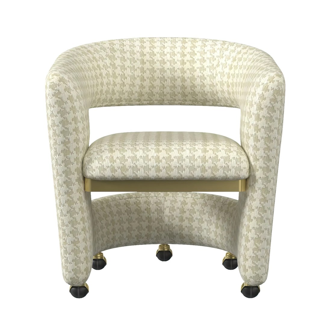 Sarrono Curved Neutral Swivel Desk Chair PBR 3D - TurboSquid 2160450
