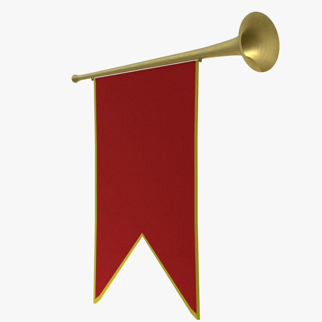 3D Small Medieval Trumpet Banner - TurboSquid 1423324